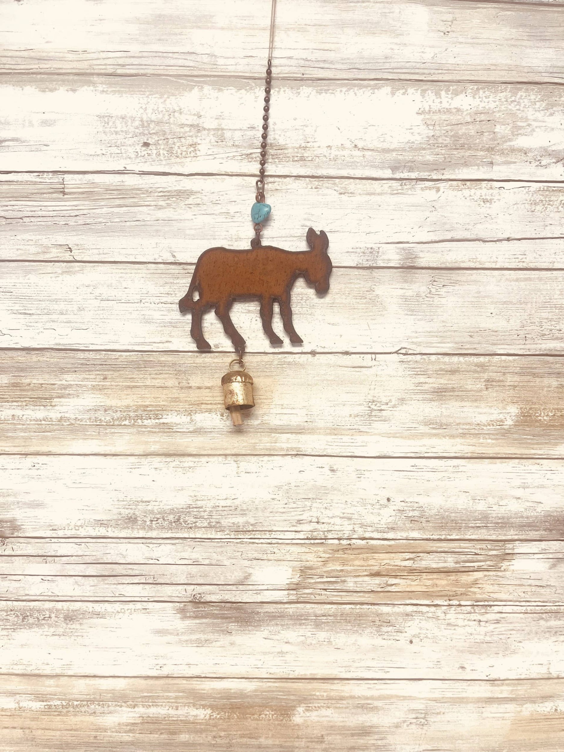 Donkey Burro Mule single Bell Garden chime Southwest gift - Walmart.com
