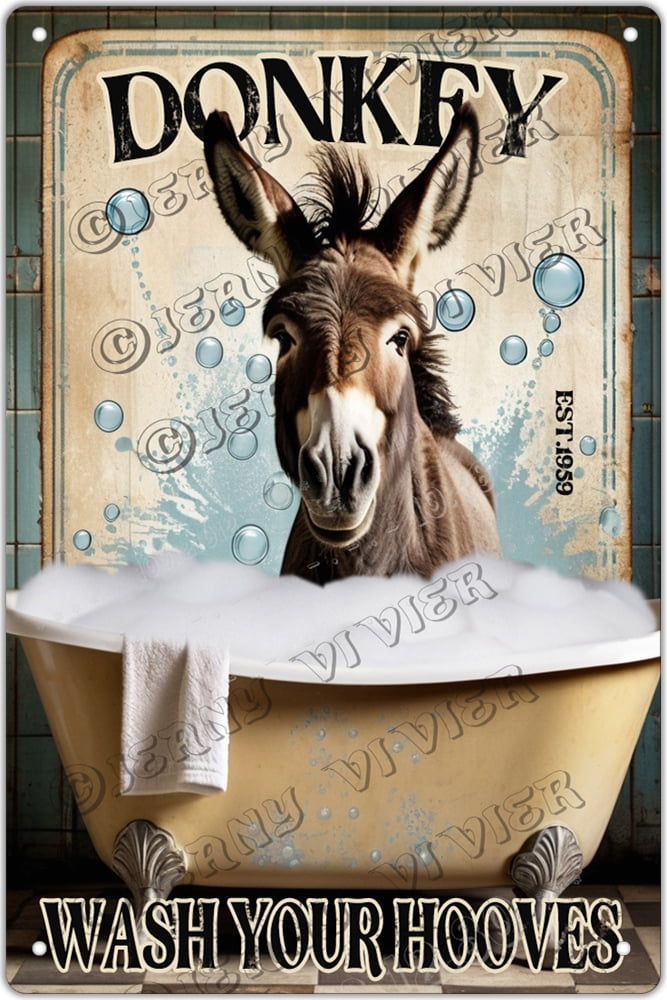 Donkey and Co Bath Soap Established Wash Your Hooves Poster Donkey Cute ...