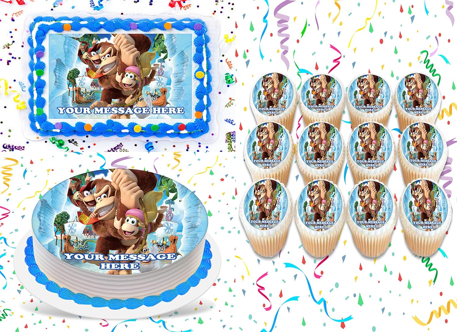 Donkey Country Cake Topper Edible Image Cupcakes Frosting Sugar Sheet ...