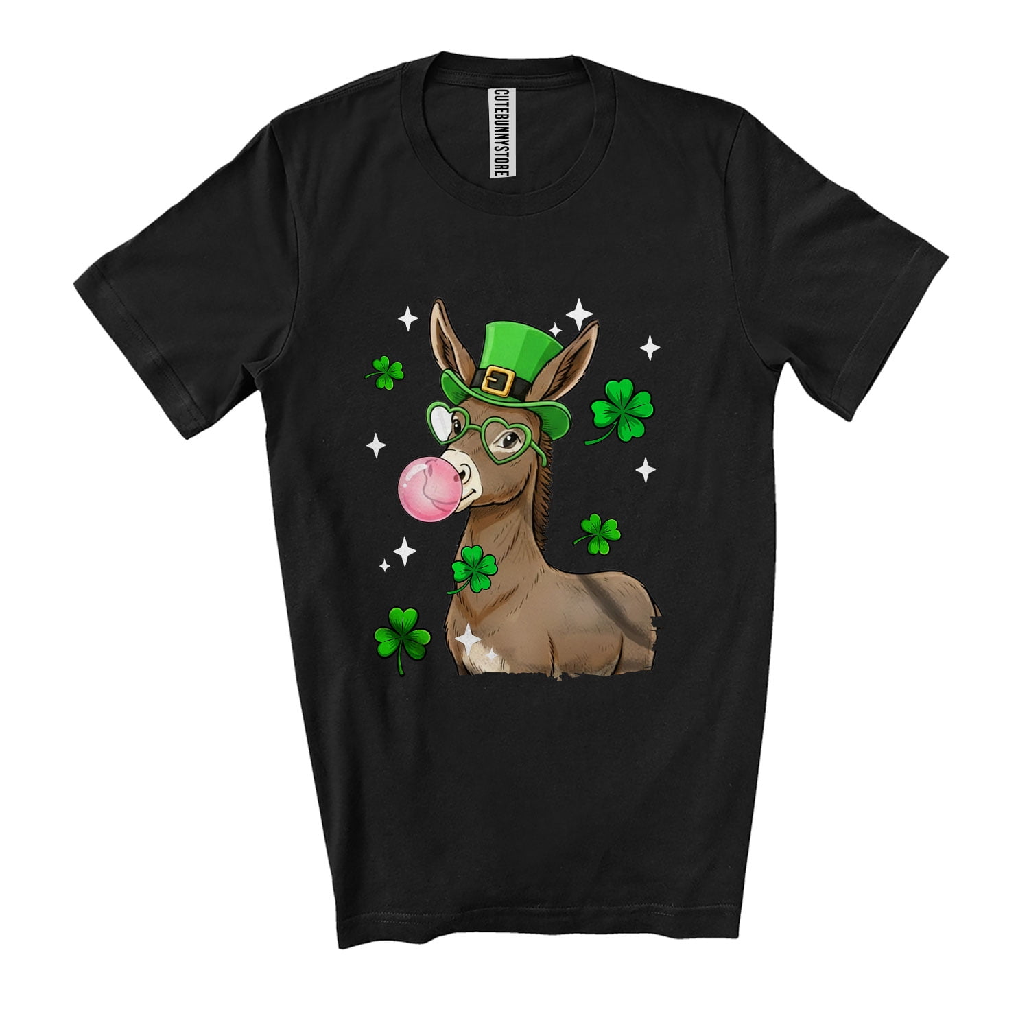 Donkey Face Bubble; Humorous St. Patrick's Day Irish Lucky Shamrock ...