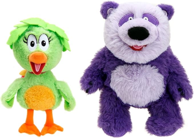 Donkey Hodie 8" Twin Pack Purple Panda & Duck Duck Plush Doll, Toys for ...