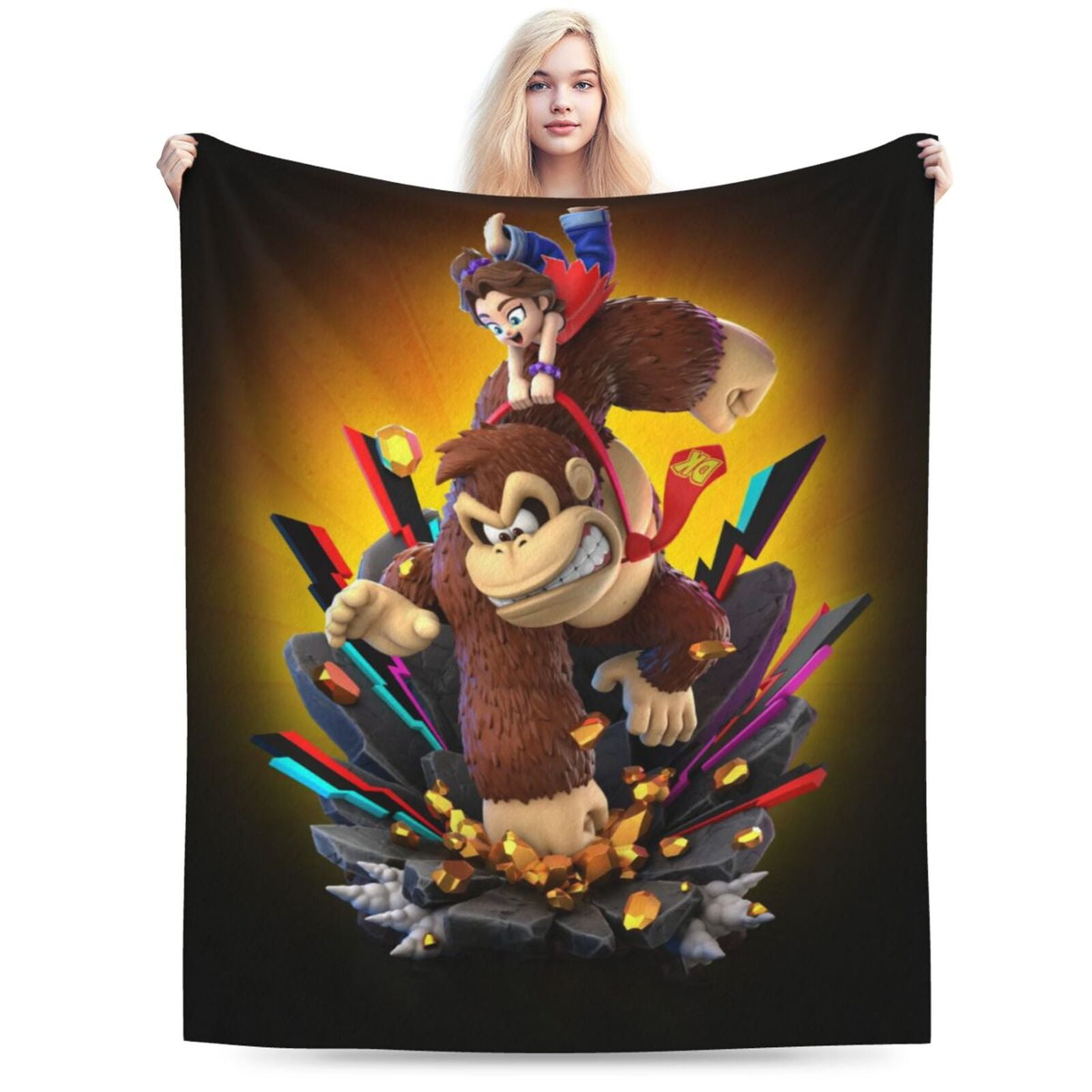Donkey Kong Bananza Bed Blanket Air Conditioned Blanket All Season Use ...
