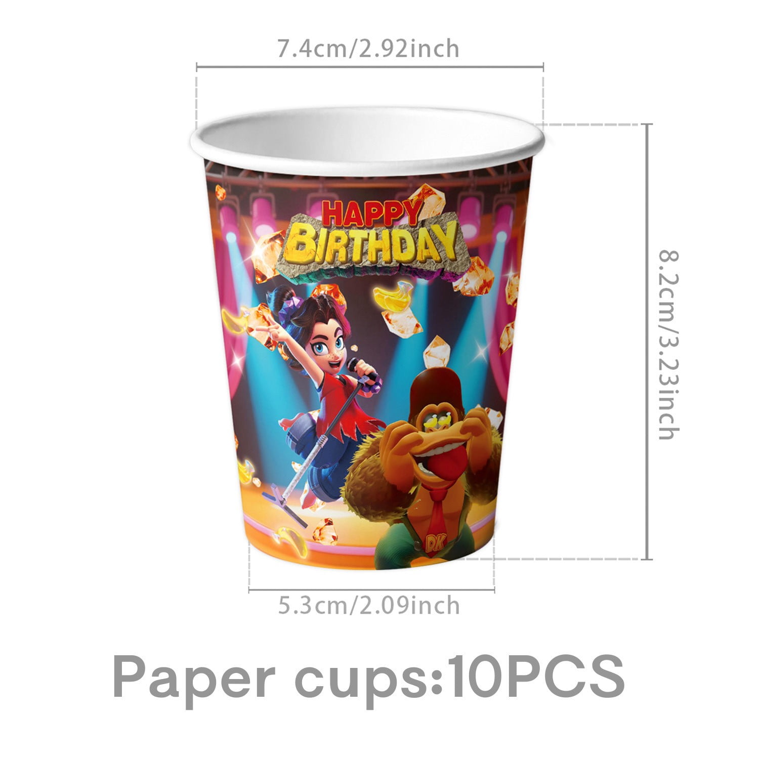 Donkey Kong Bananza Party Supplies Set Banner Balloons Plates Cups ...
