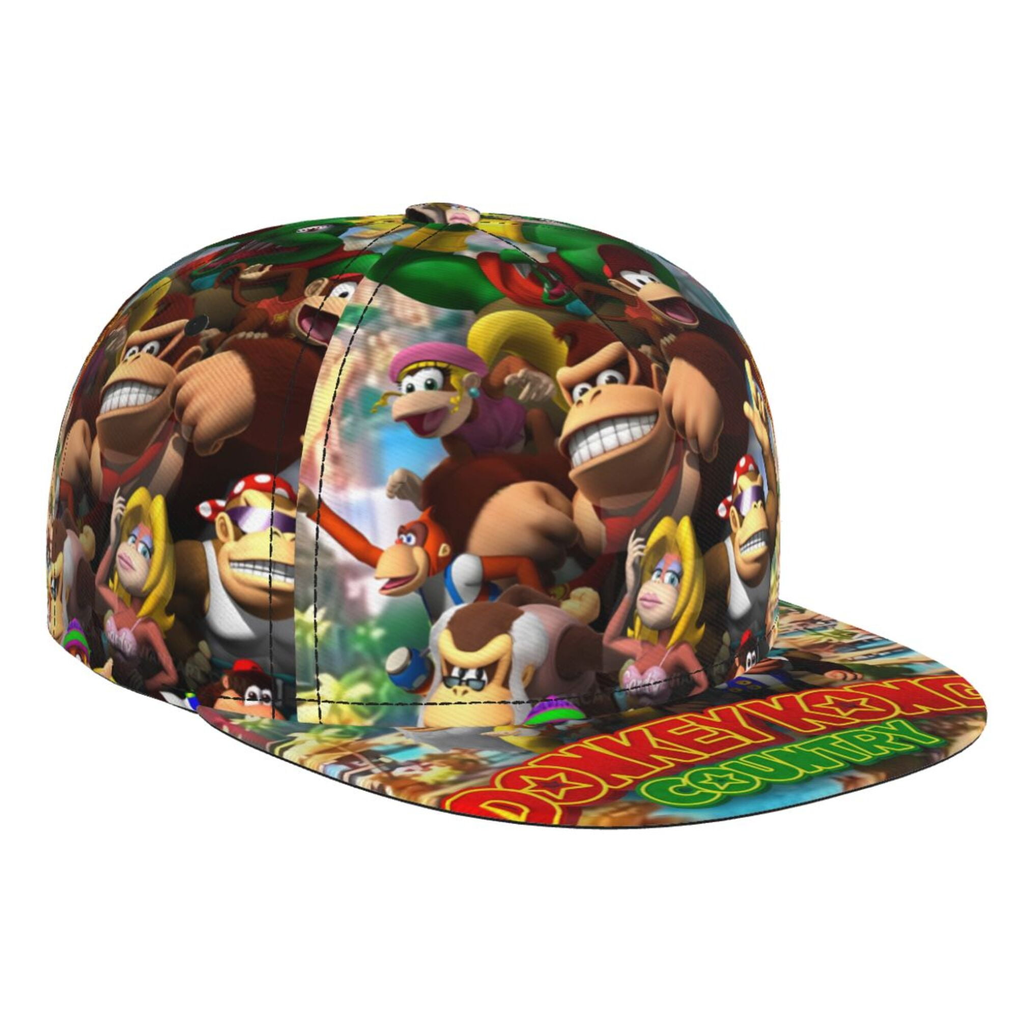 Donkey Kong Baseball Cap For Men, Women & Kids, Classic Flat Brim Hat ...