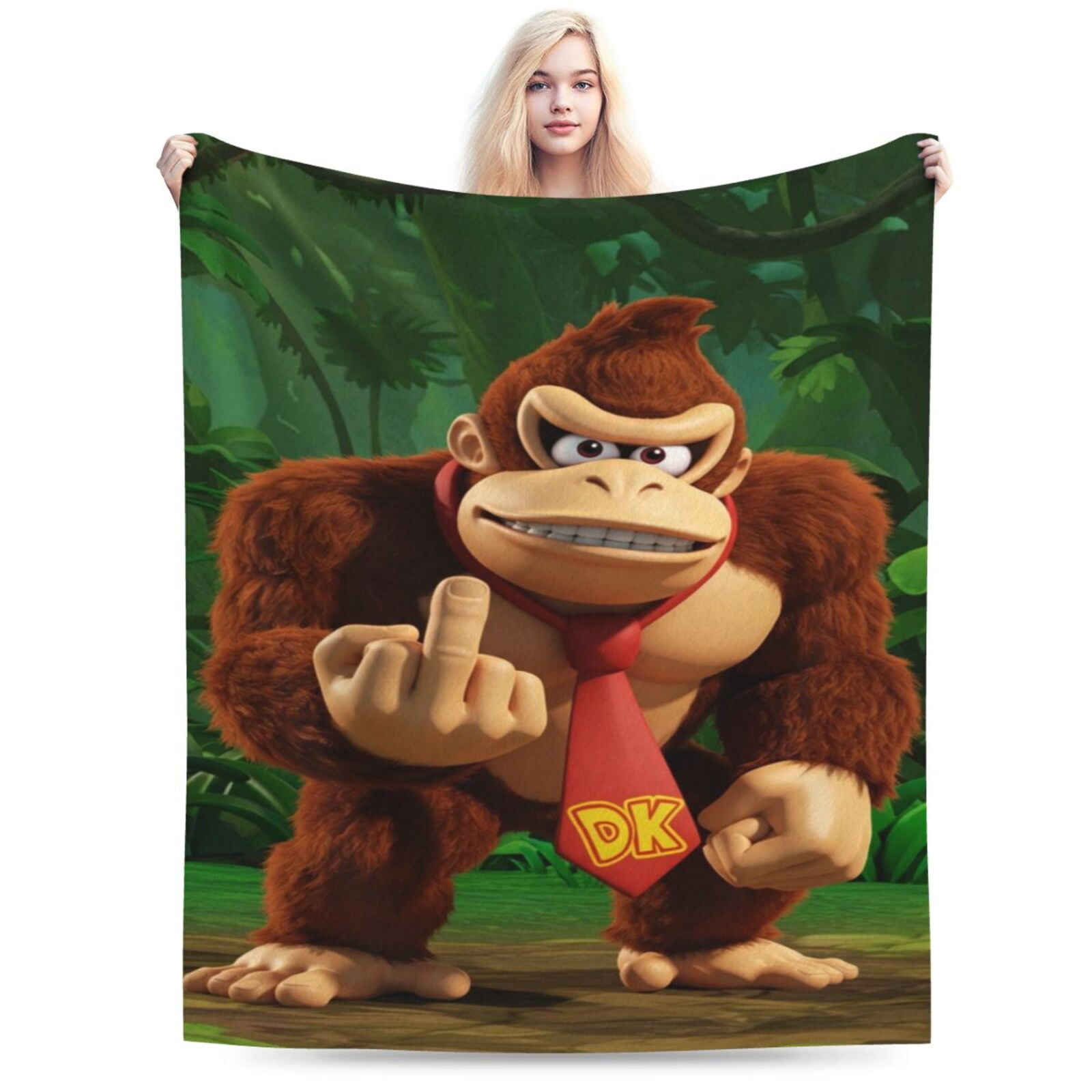 Donkey Kong Bed Blanket 3D Printed Throw Blanket Lightweight Super Soft ...