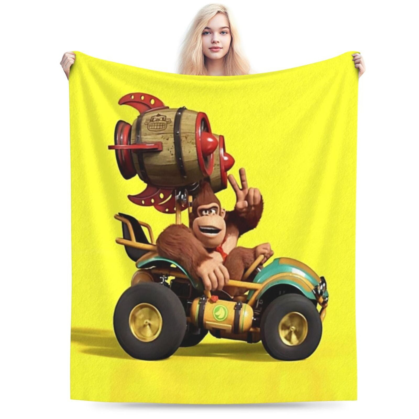 Donkey Kong Bed Blanket 3D Printed Throw Blanket Lightweight Super Soft ...