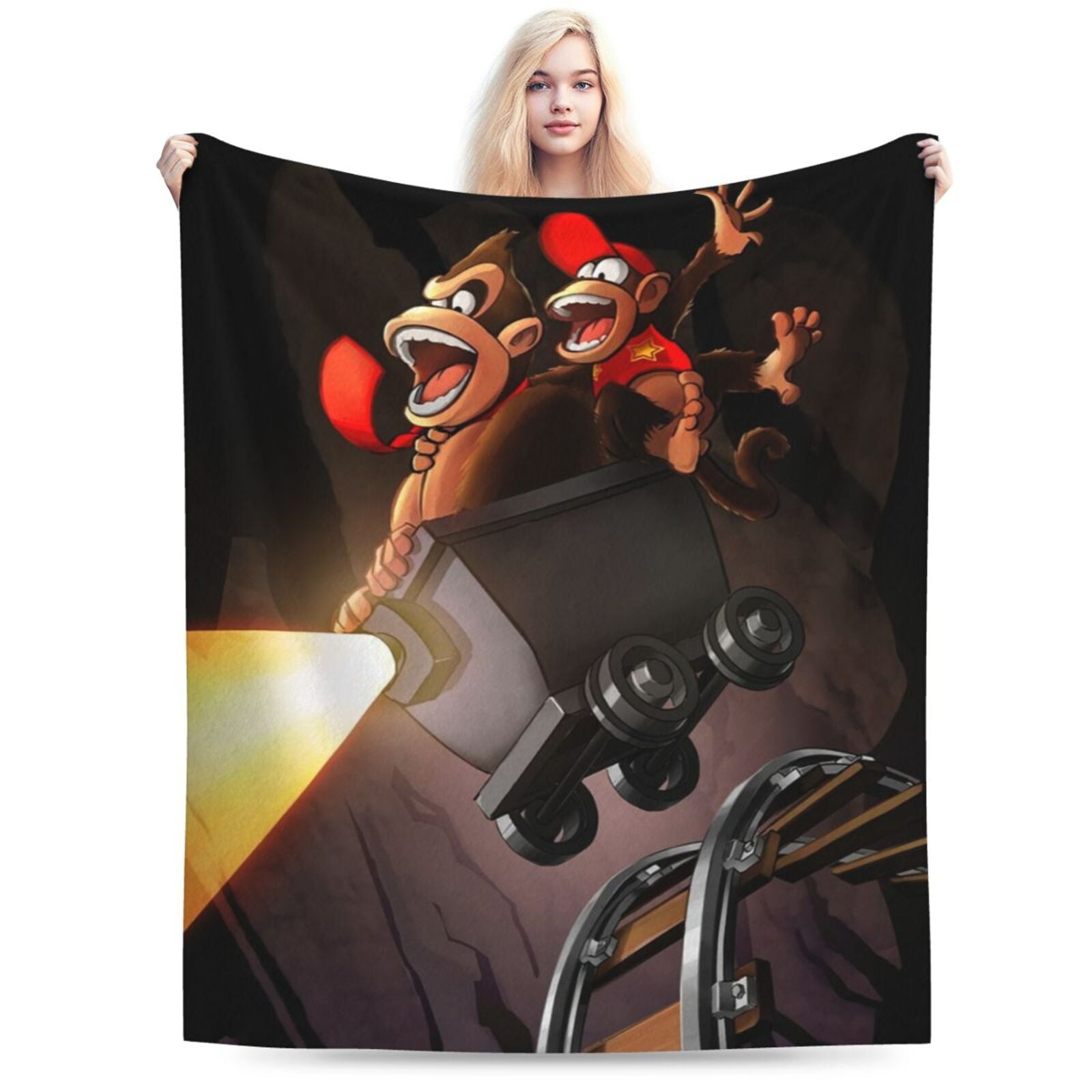 Donkey Kong Bed Blanket 3D Printed Throw Blanket Lightweight Super Soft ...