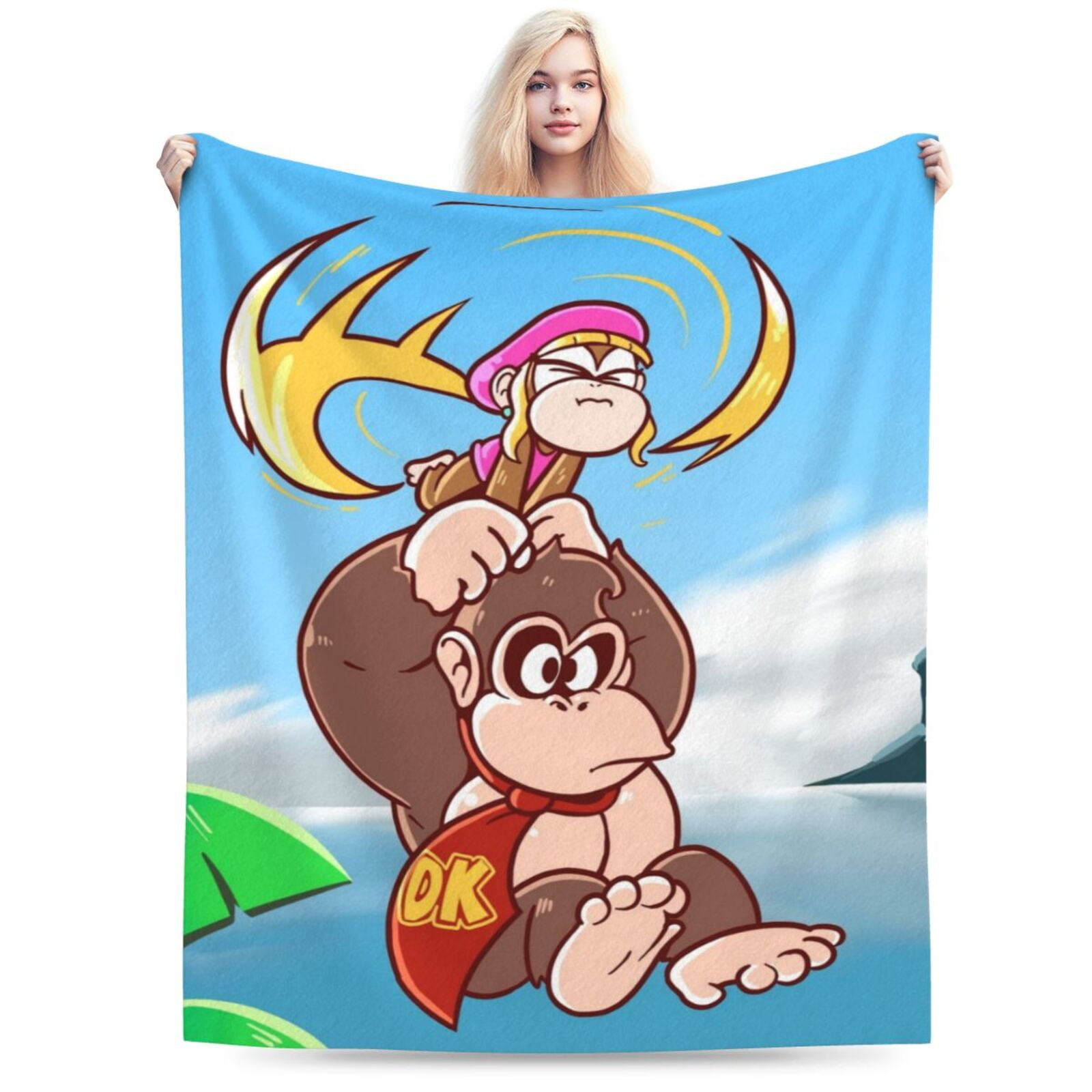 Donkey Kong Bed Blanket 3D Printed Throw Blanket Lightweight Super Soft ...