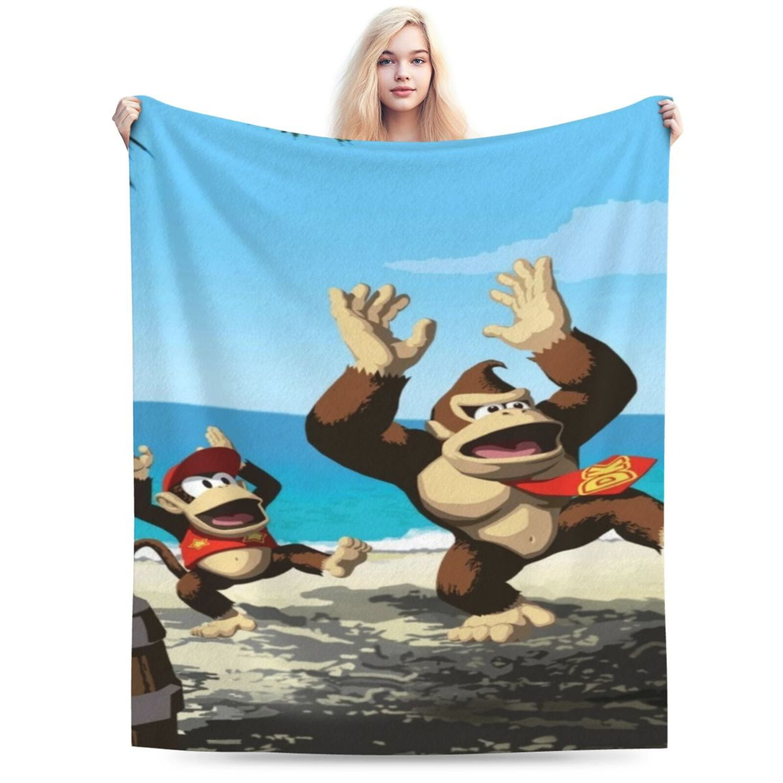 Donkey Kong Bed Blanket 3D Printed Throw Blanket Lightweight Super Soft ...