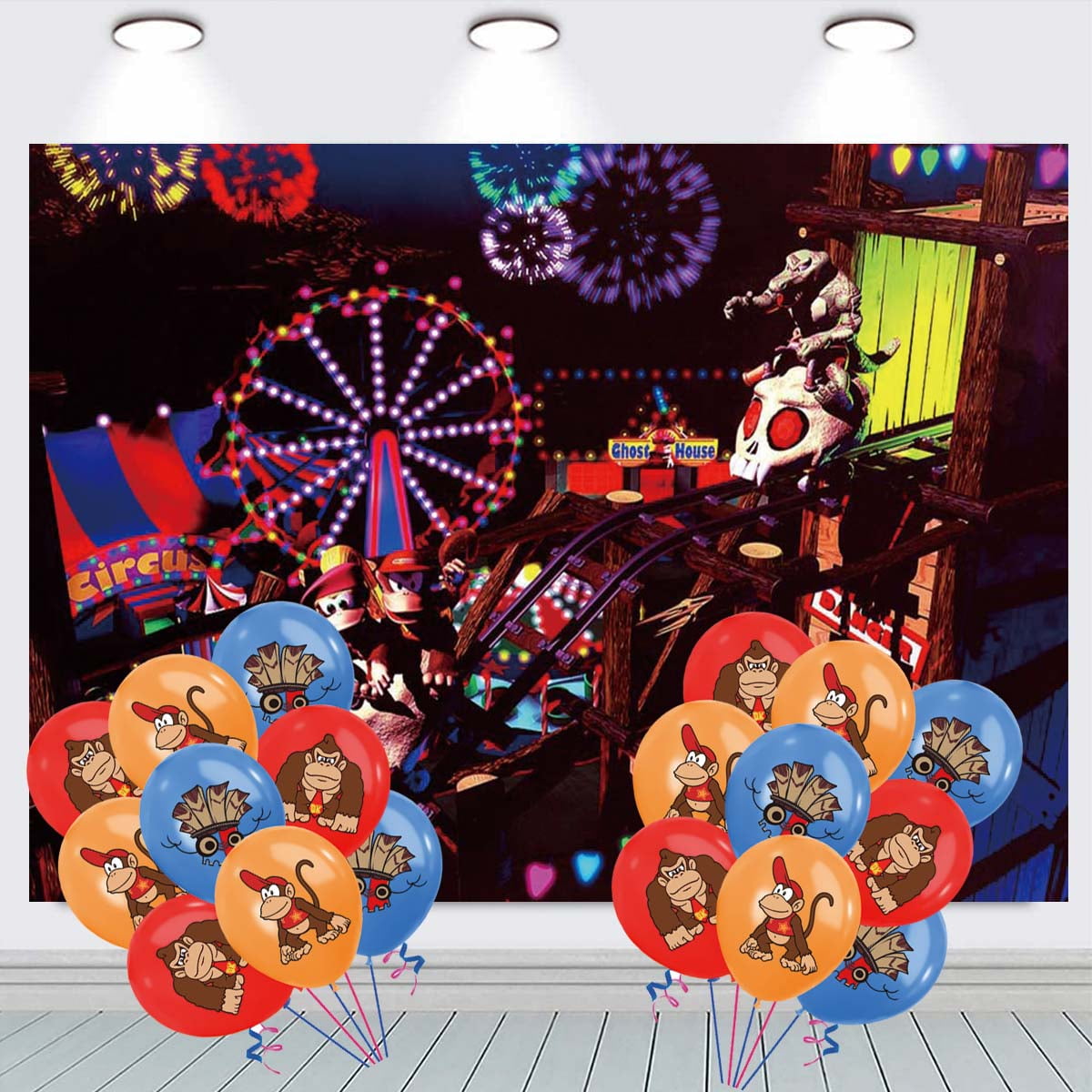 Donkey Kong Country Backdrop Balloons Banner Party Decorations ...