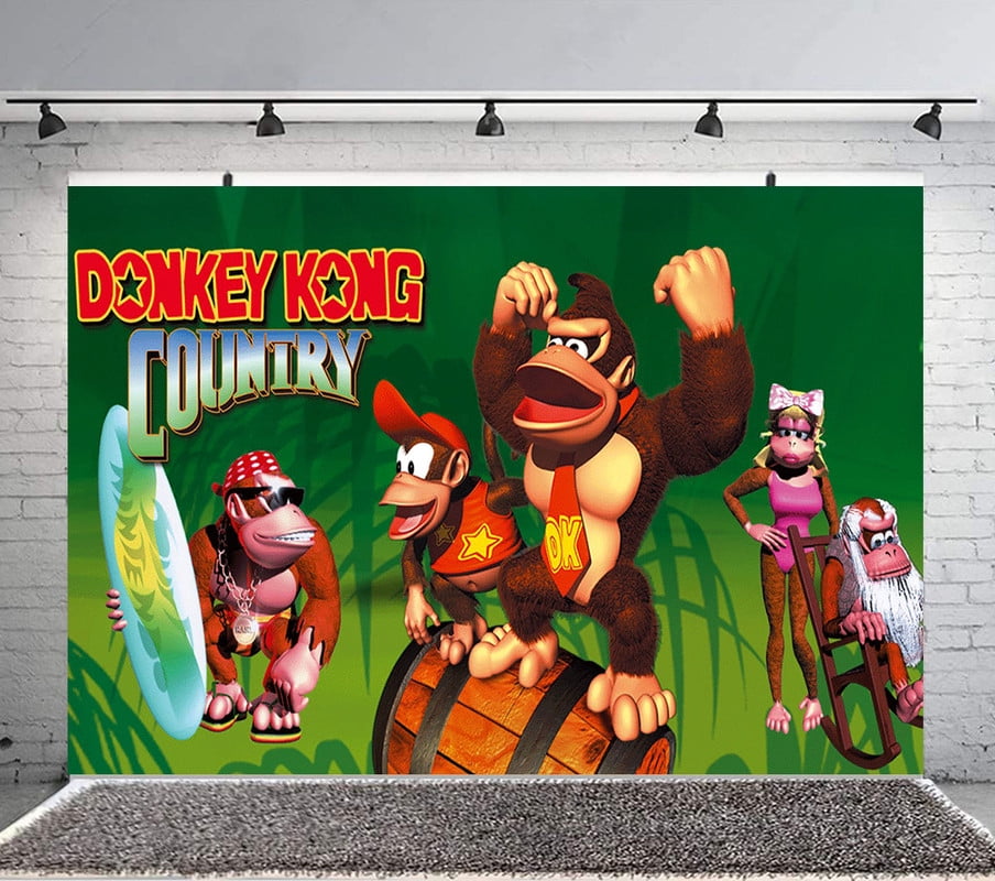 Donkey Kong Country Backdrop Banner Party Supplies Poster Movie Theme ...