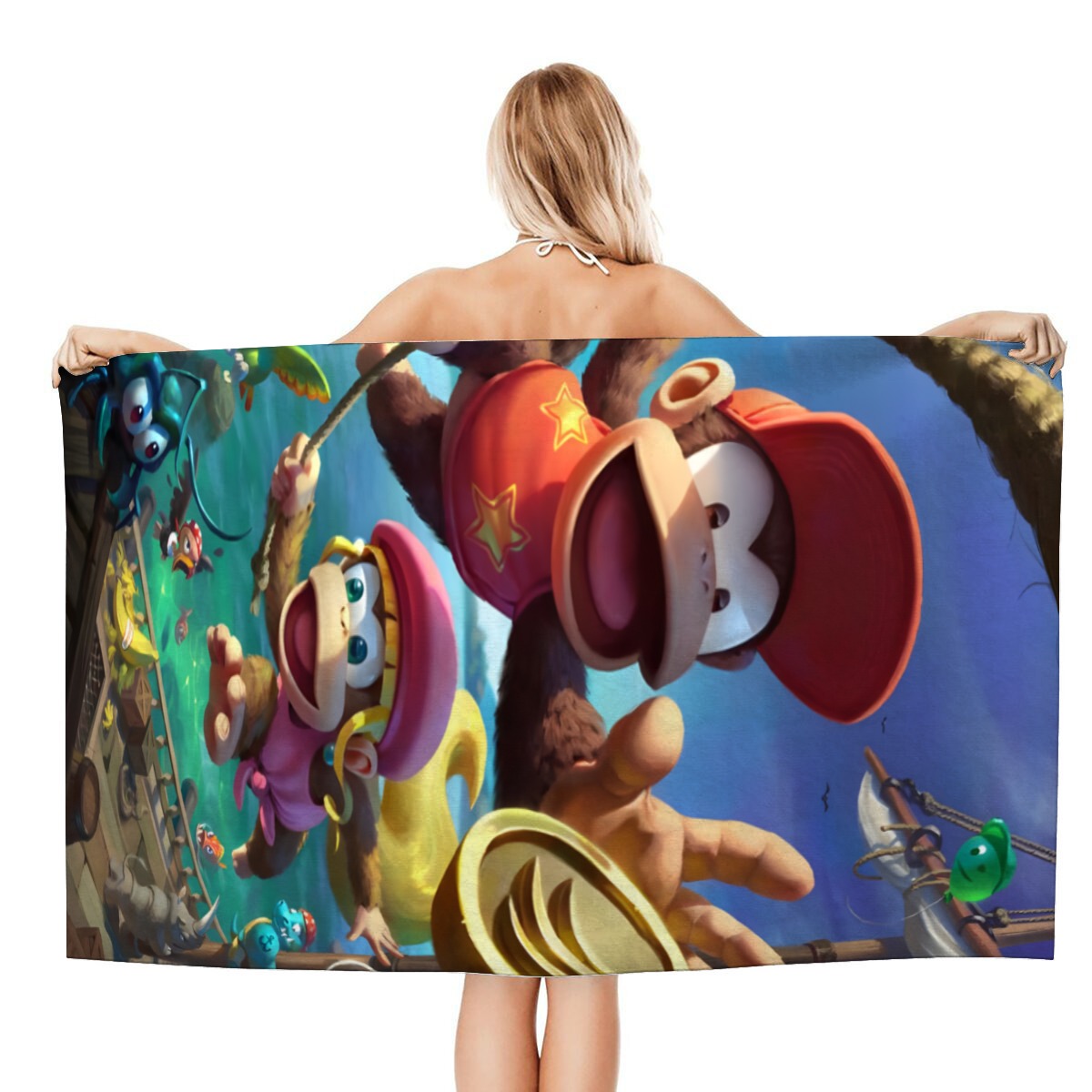 Donkey Kong Country Beach Quick Drying Towel, eye-catching design ...