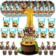 Donkey Kong Country Plates Balloons Party Supplies Plates Cake Toppers ...