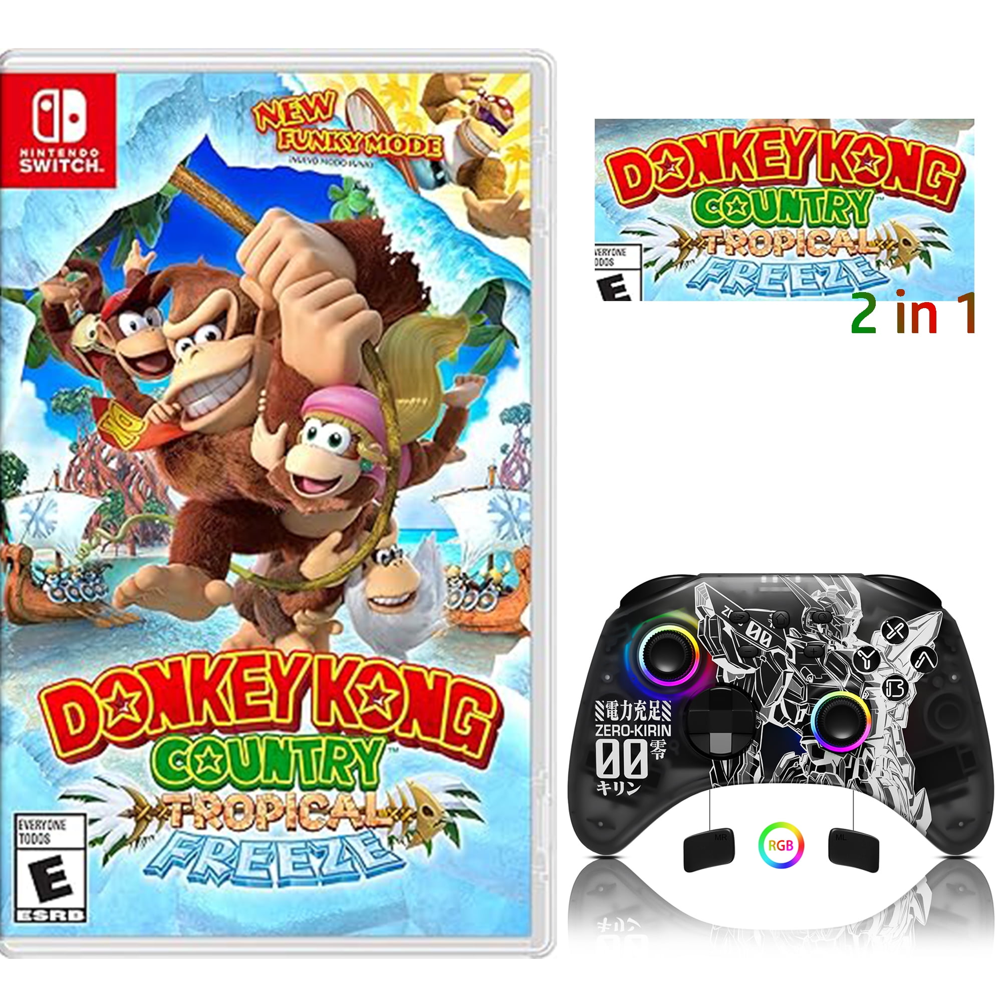 Donkey Kong Country: Tropical Freeze Game Disc and Upgraded Switch Pro ...