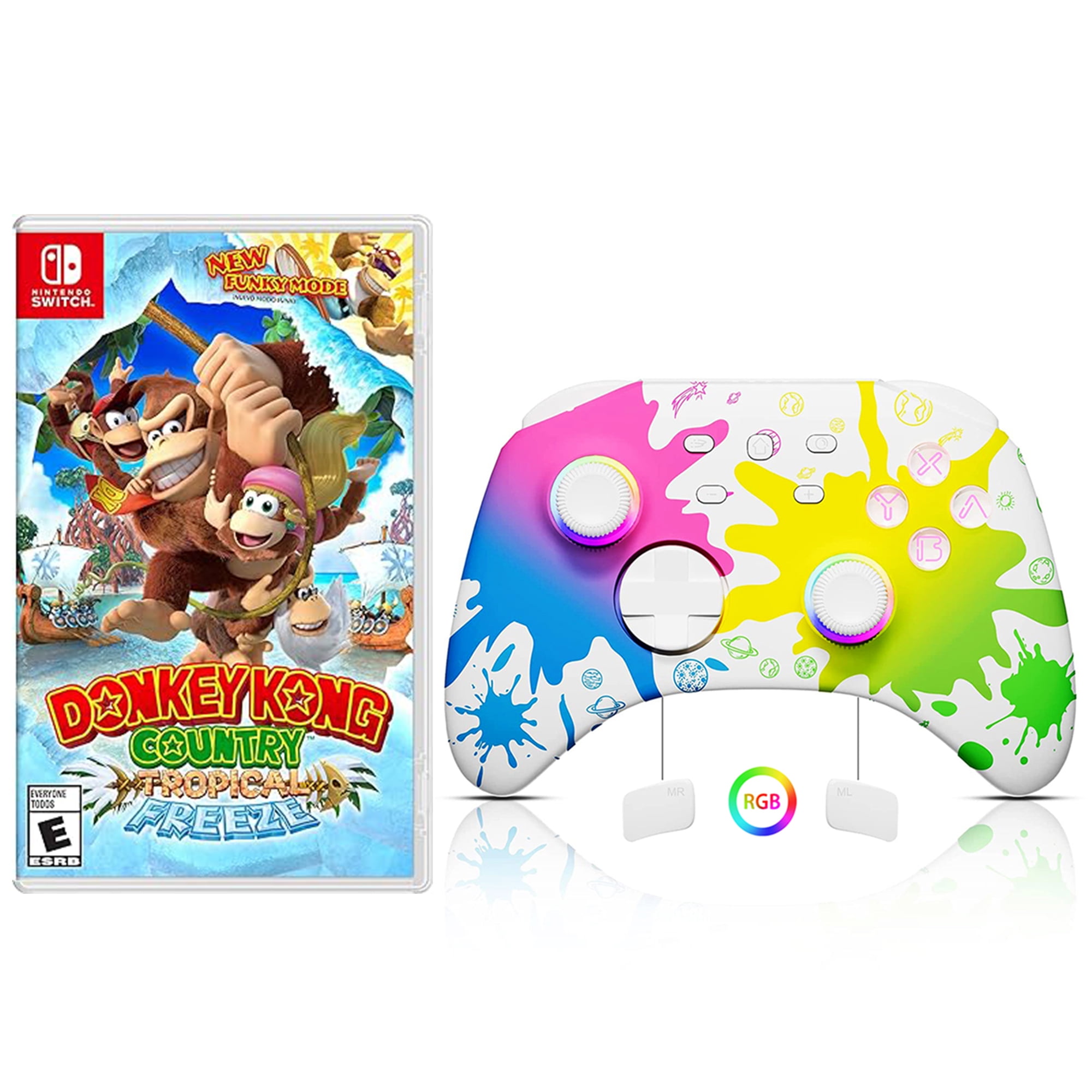 Donkey Kong Country: Tropical Freeze Game Disc and Upgraded Switch Pro ...
