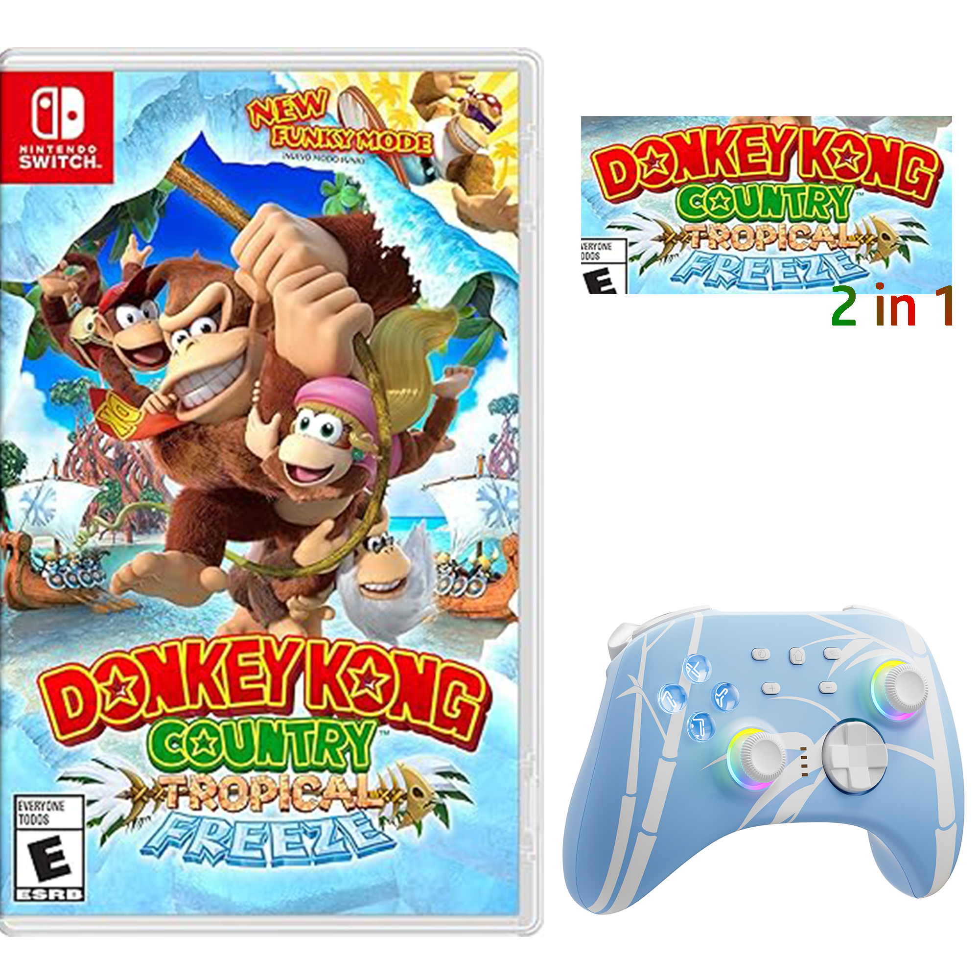 Donkey Kong Country: Tropical Freeze Game Disc and Upgraded Switch Pro ...