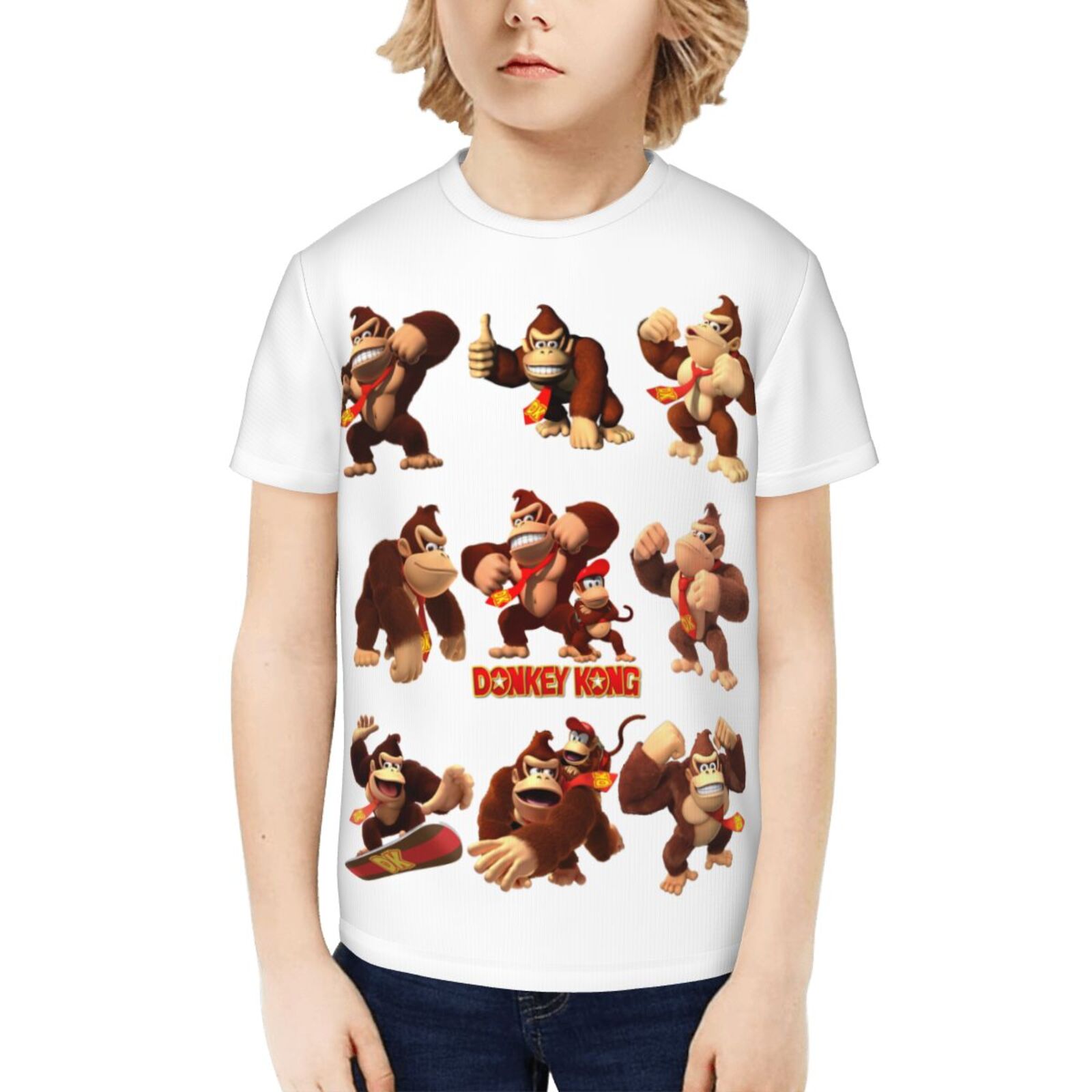 Donkey Kong Kids T-Shirt 3d Printed Graphic T-Shirts Boys And Girls ...