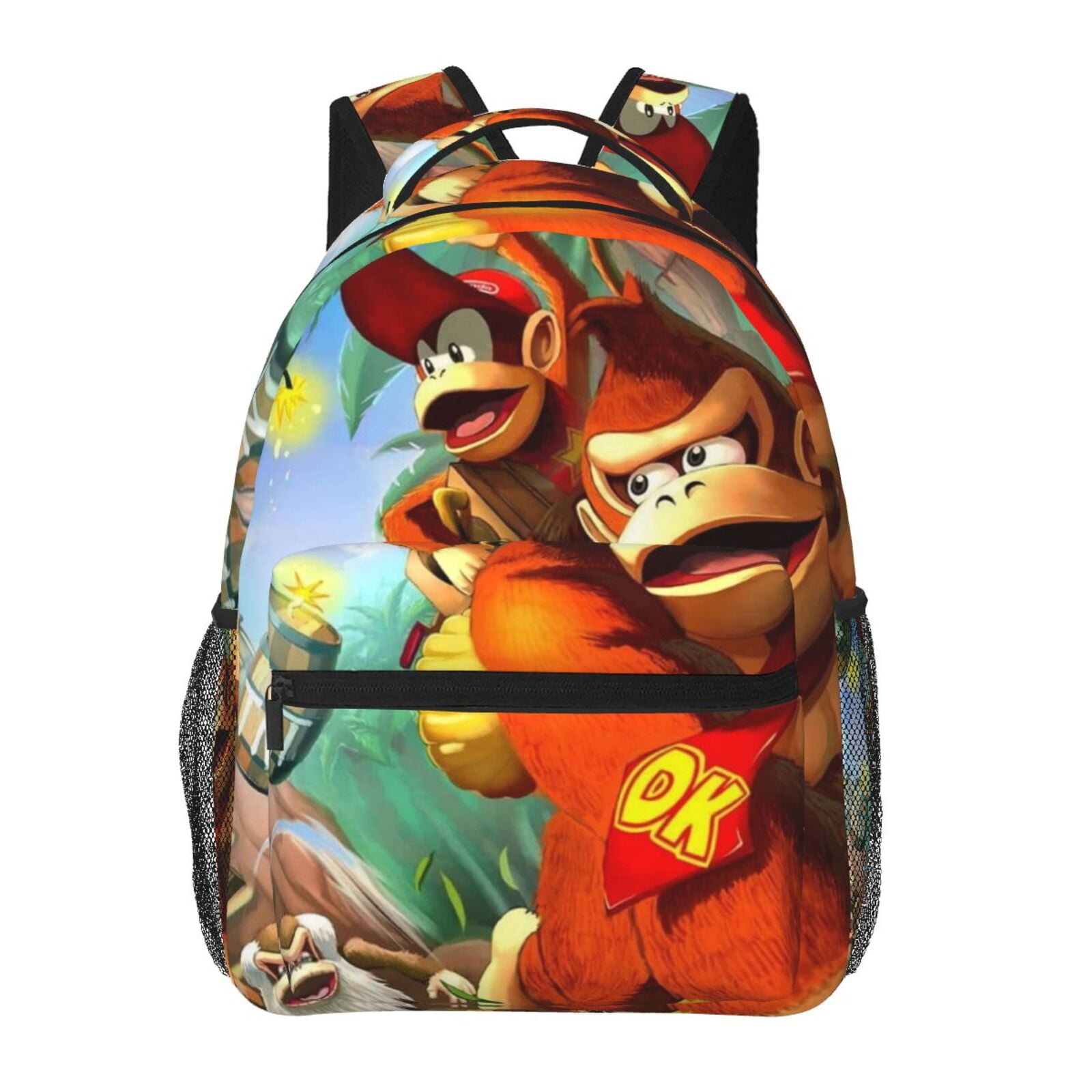 Donkey Kong School Bag, Cartoon Anime Laptop Backpack Travel Backpacks ...