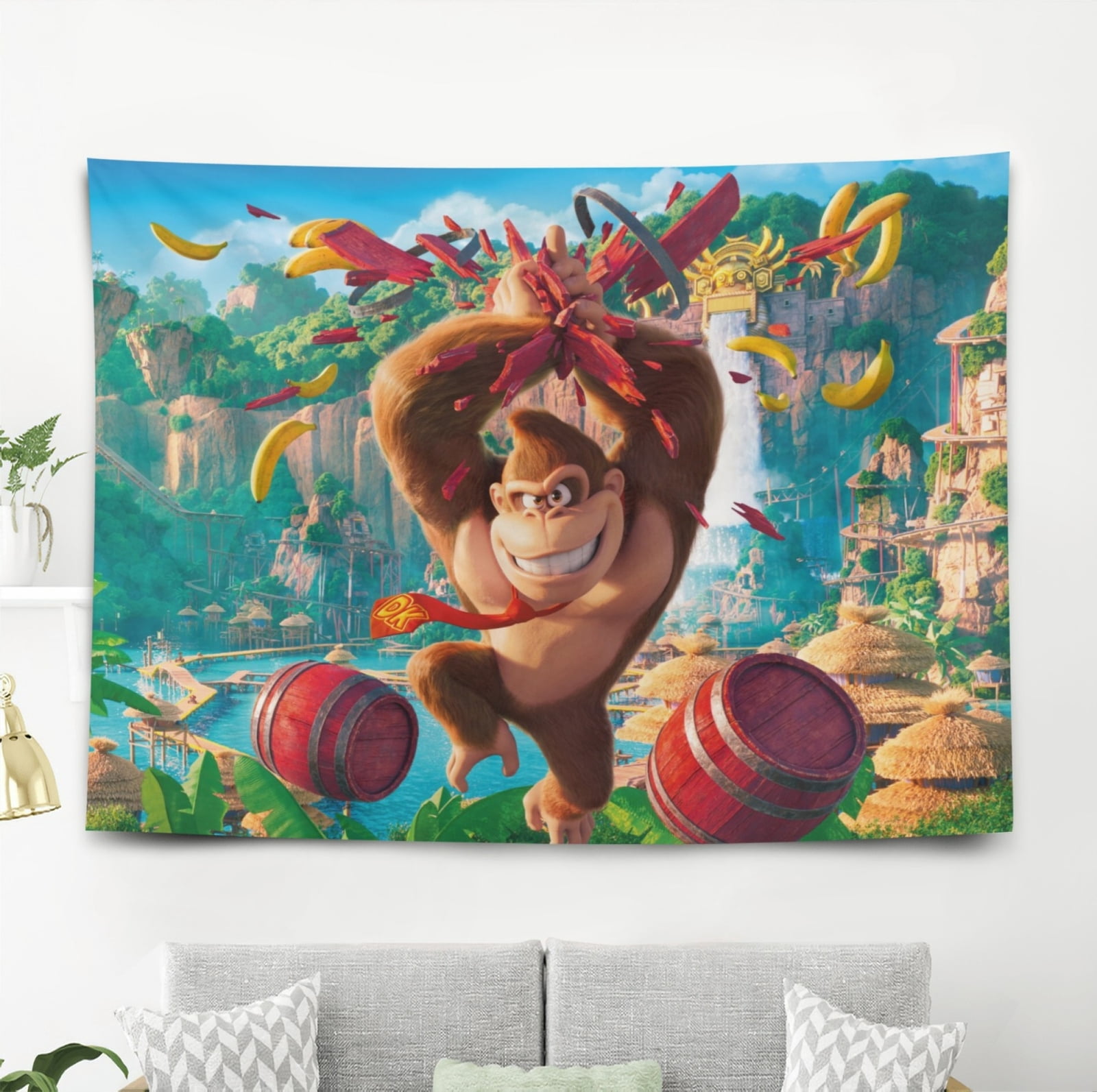 Donkey Kong Tapestry Wall Hanging for Bedroom Kids Wall Decor 7x5ft ...