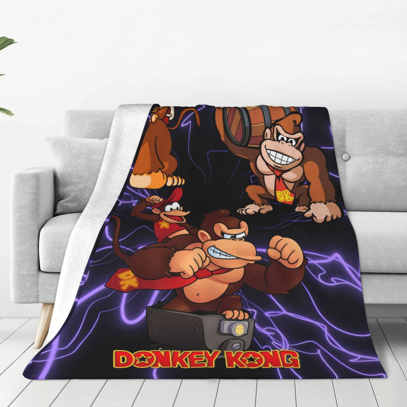 Donkey Kong Throw Blanket Couch Bed Sofa Soft Lightweight Warm Cozy ...