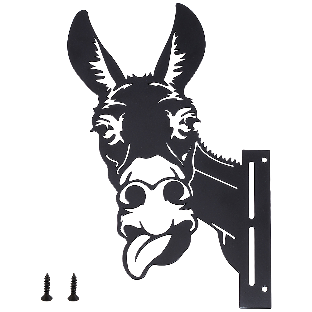 Donkey Metal Art Peeking Donkey Ornament Farm Watching Donkey Metal ...