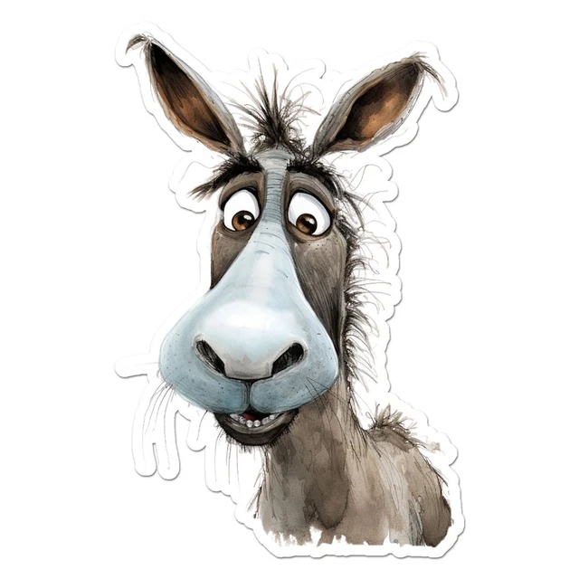 Donkey Mule Sticker Phone Decal Water Bottle Stickers Car Decals ...