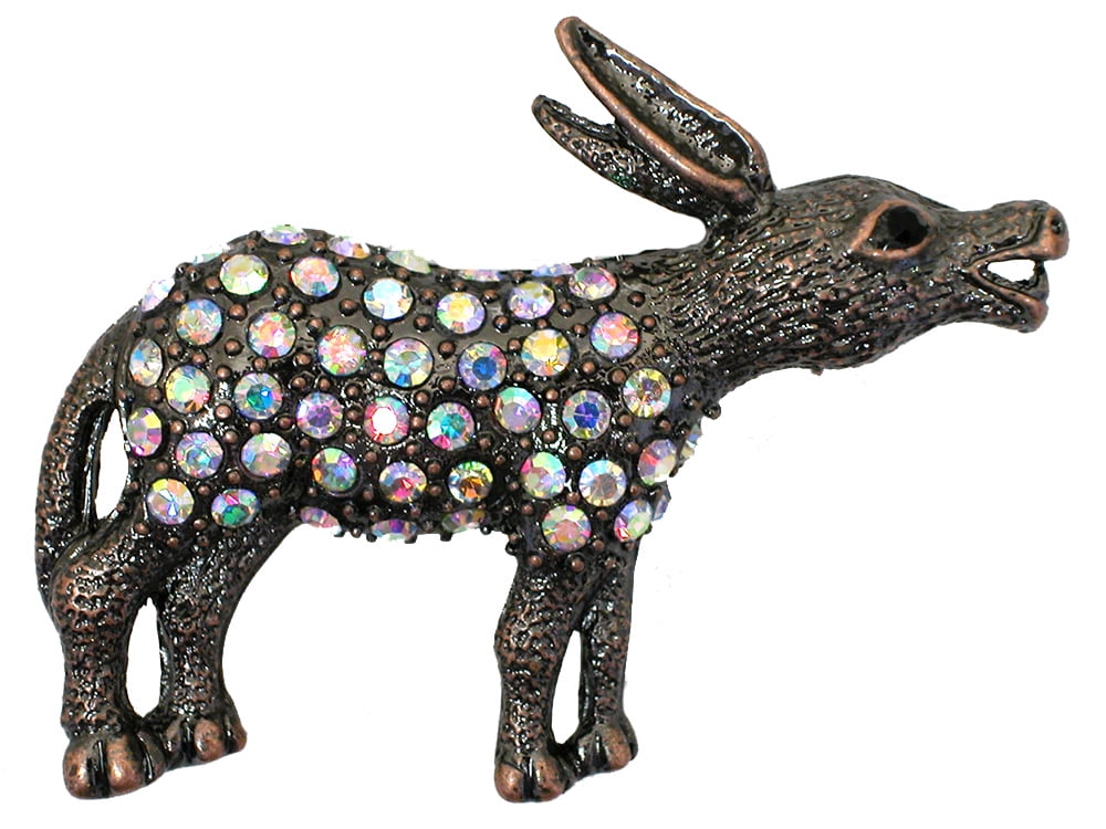 Donkey Pin Brooch Gorgeous AB Crystal The Democratic - Walmart.com