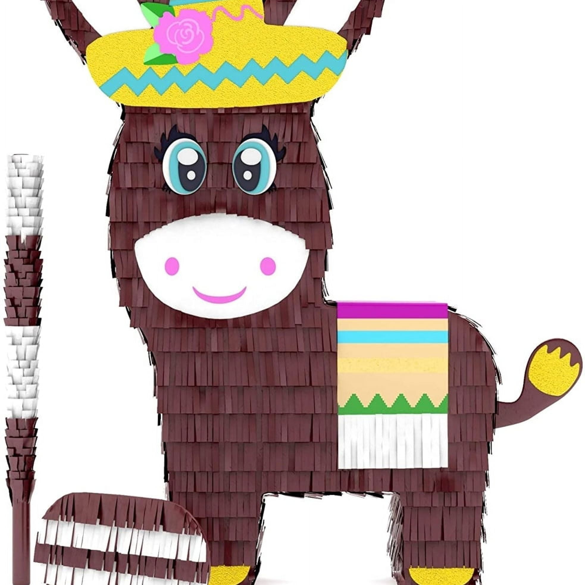 Carson Chase Donkey Pinata Set with Blindfold and Bat, Large Size for ...
