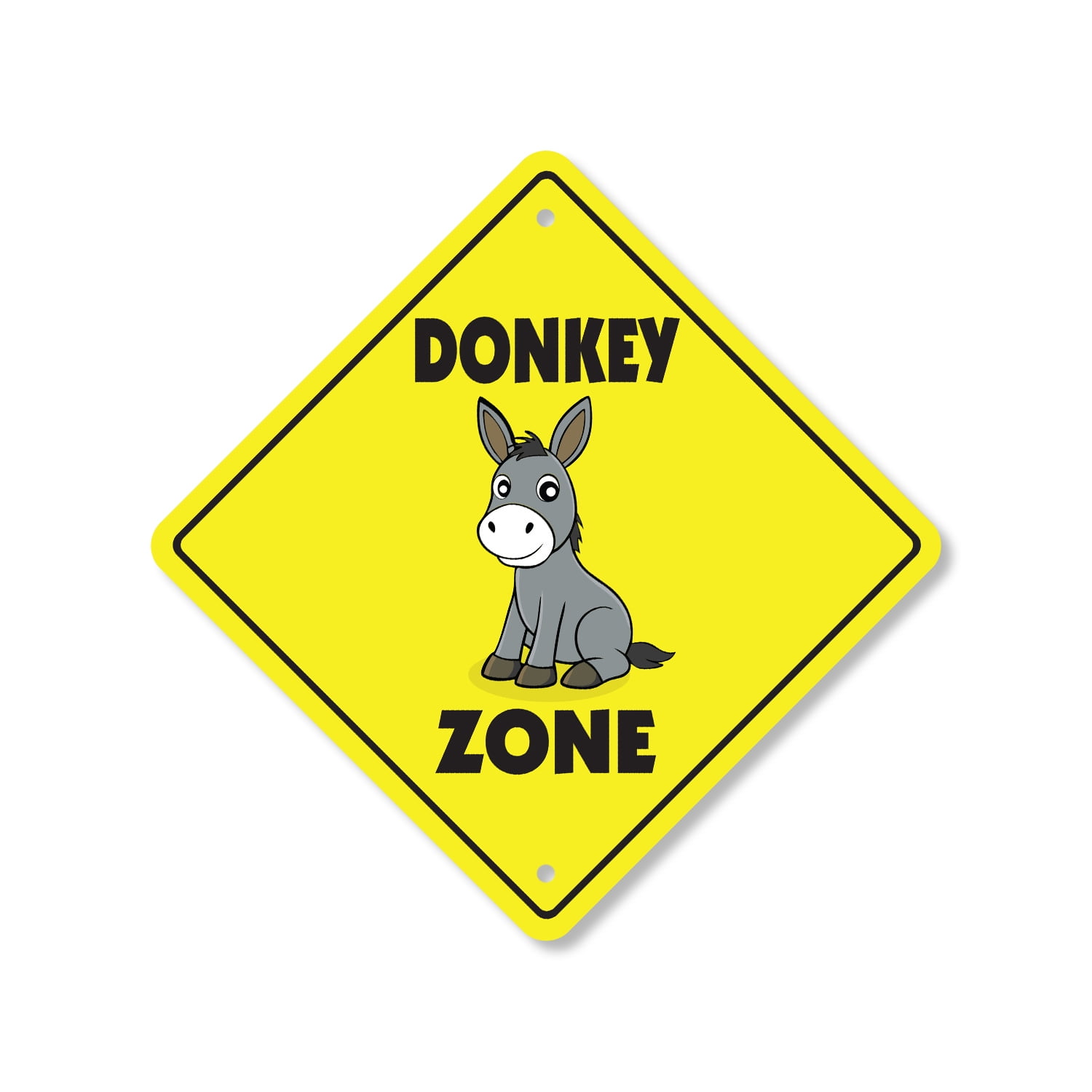 Donkey Plastic Crossing Sign - 12 Inch X 12 Inch Xing Sign Gift Farm ...