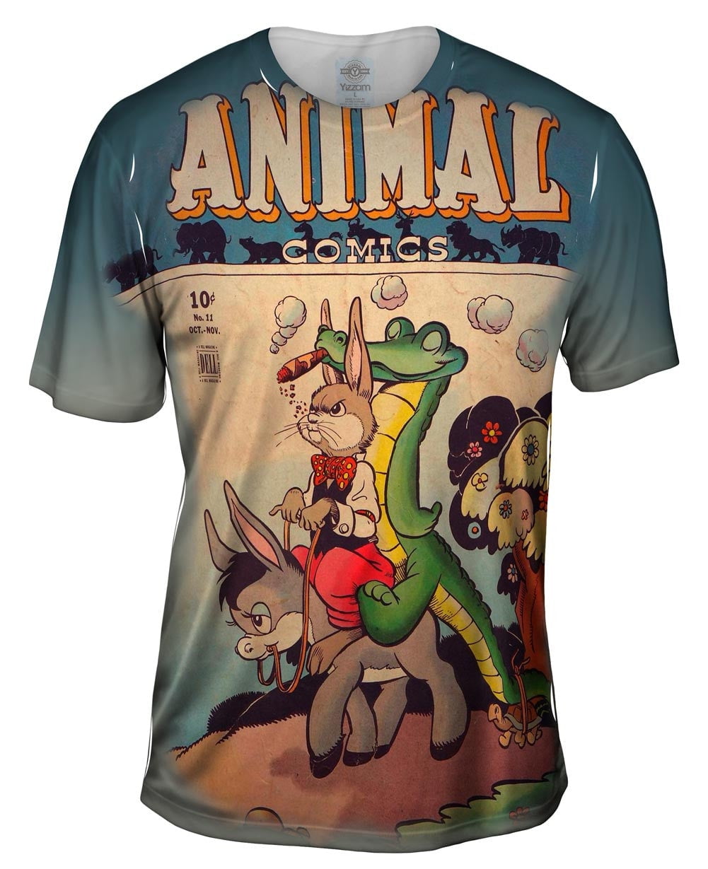 Donkey Ride Comic Retro Mens T-Shirt All Over Print - Walmart.com