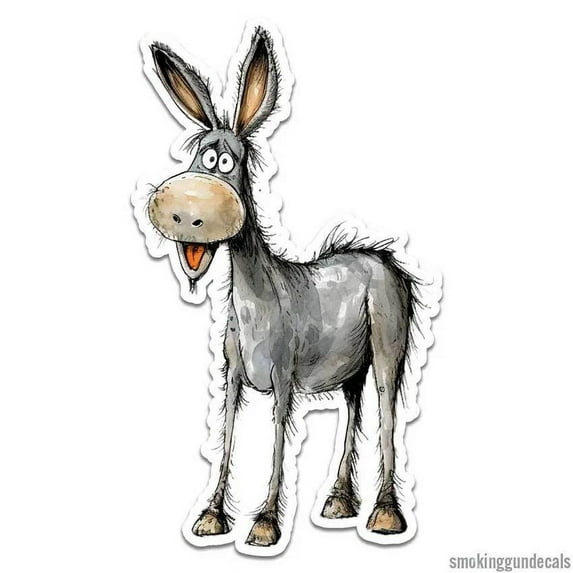 Donkey Sticker Indoor Outdoor Phone Decal Water Bottle Stickers Car ...