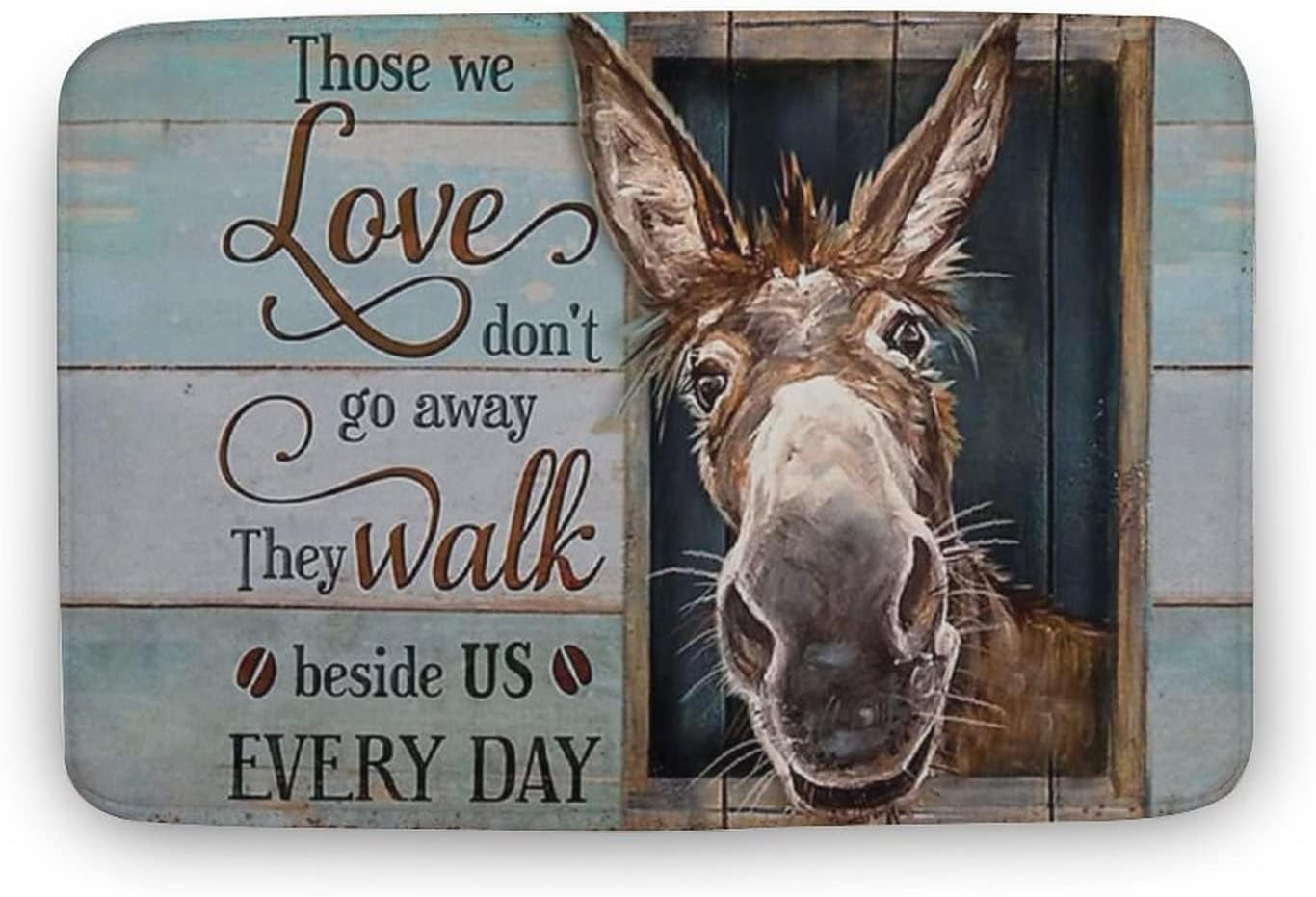 Donkey Those We Love Beside Us Door mat Entrance Indoor Outdoor ...