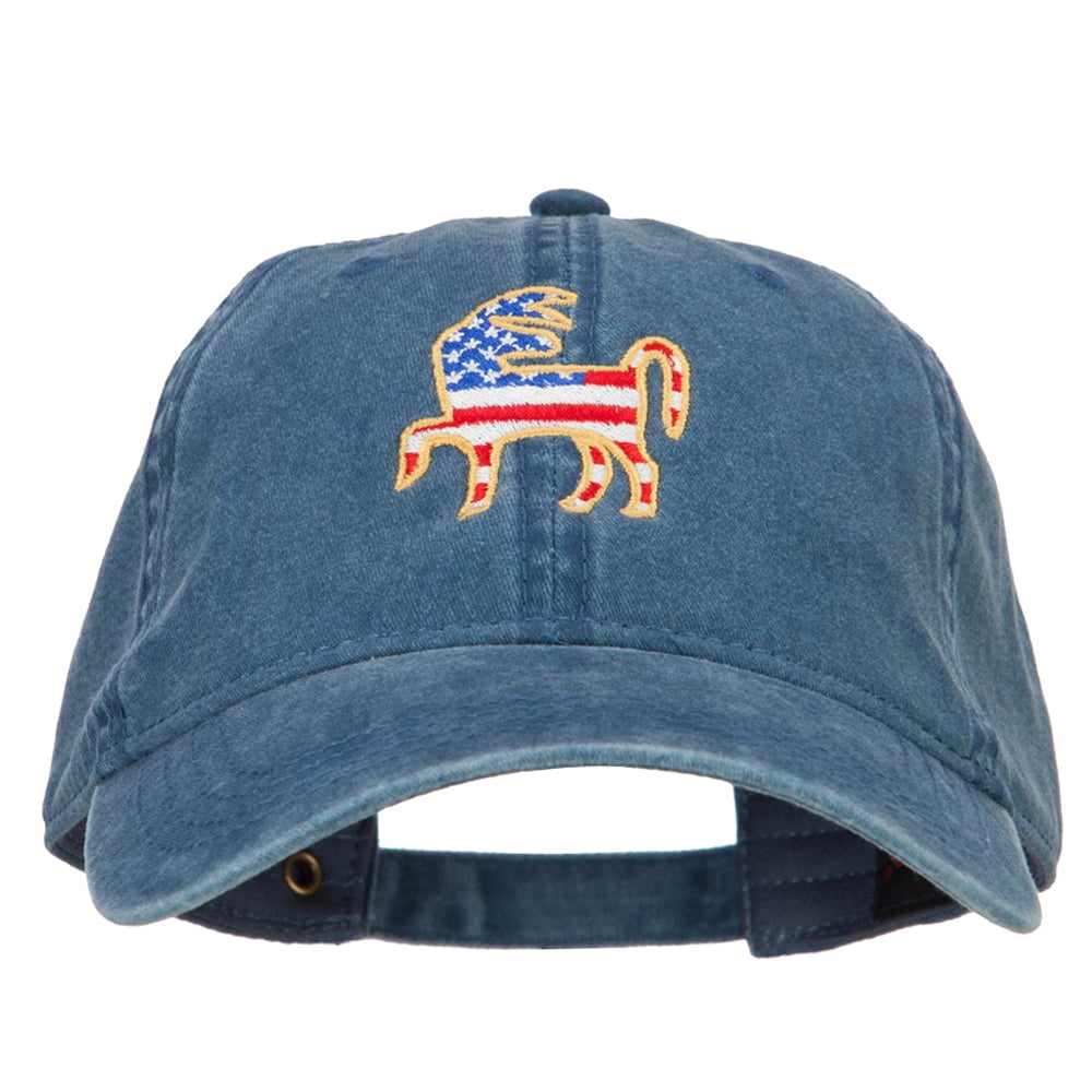 Donkey USA Flag Embroidered Washed Buckle Cap - Navy OSFM - Walmart.com