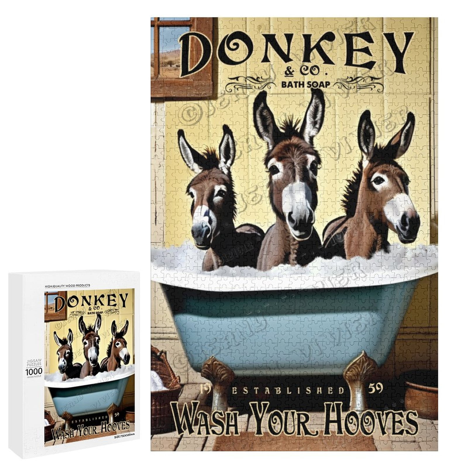 Donkey Wash Your Hooves Wooden Wall Decor Home Wall Signs for Bedroom ...