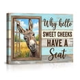 Donkey Why Hello Sweet Cheeks Rustic Farmhouse Whimsical Countryside ...