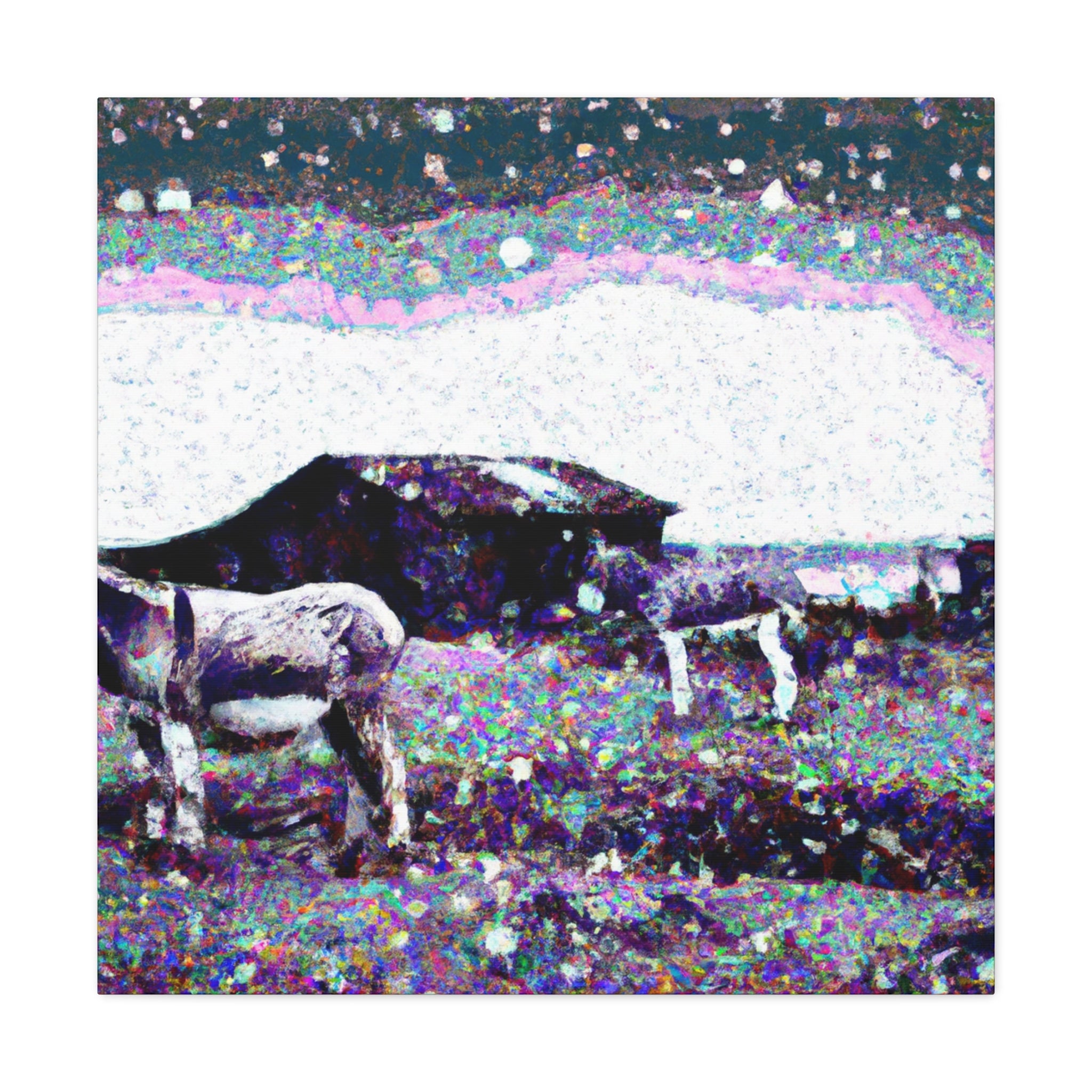Donkey's Pointillist Dream - Canvas - Walmart.com
