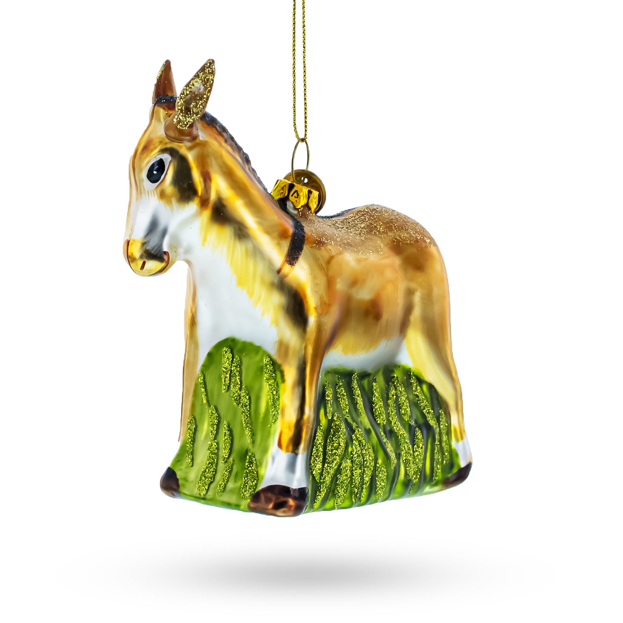 Donkey with Festive Decorations Glass Christmas Ornament - Walmart.com