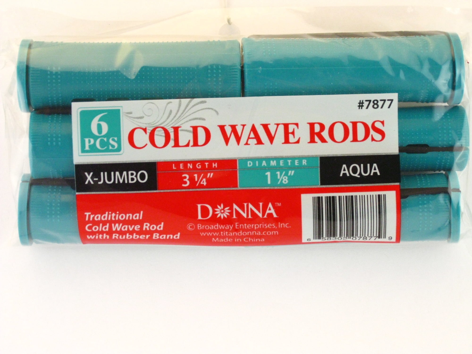 Donna Jumbo Cold Wave Perming Rods, Green, 6 Count - Walmart.com