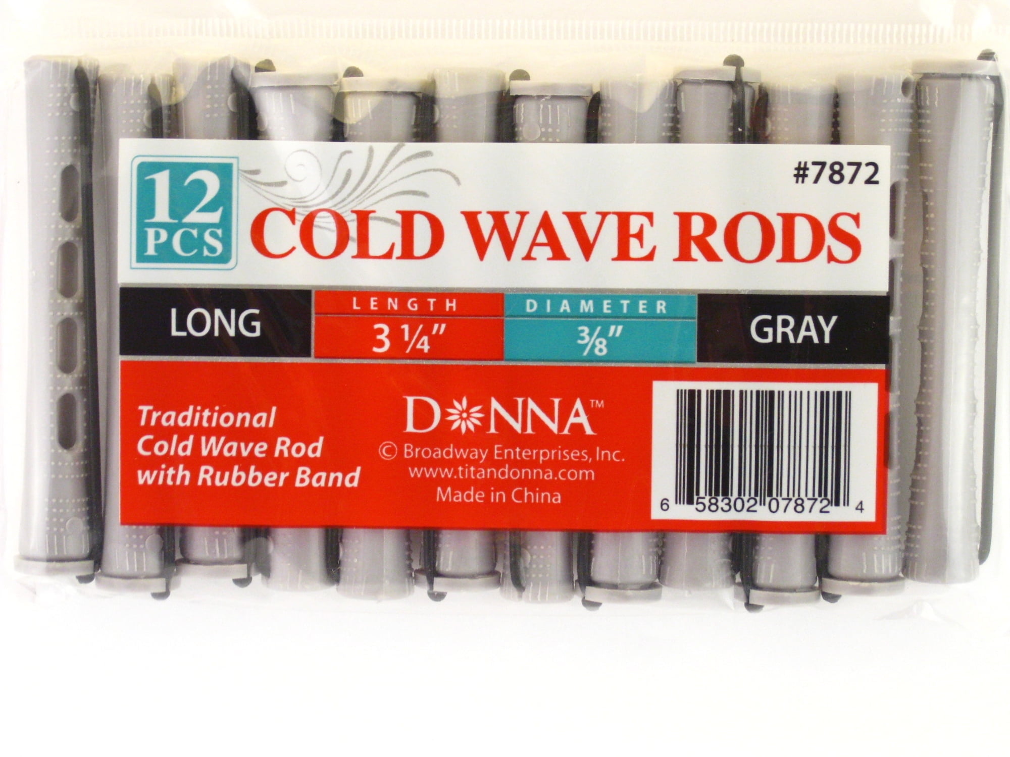 Donna 3/8" Long Cold Wave Gray Hair Perming Rods, 12 Count - Walmart.com