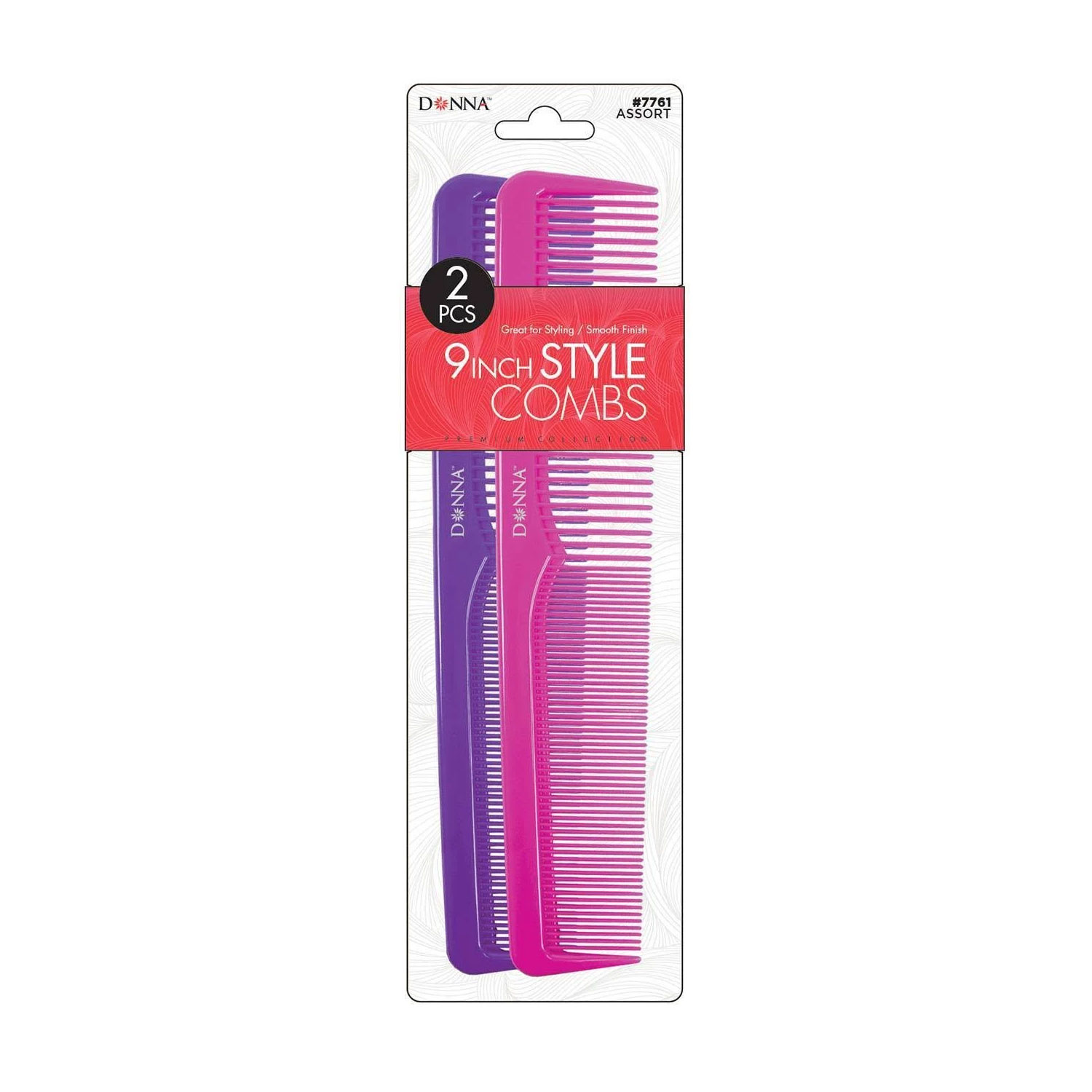 Donna Collection Combo Comb Hair Care 9" Style, 2/PK,Pack of 24 ...