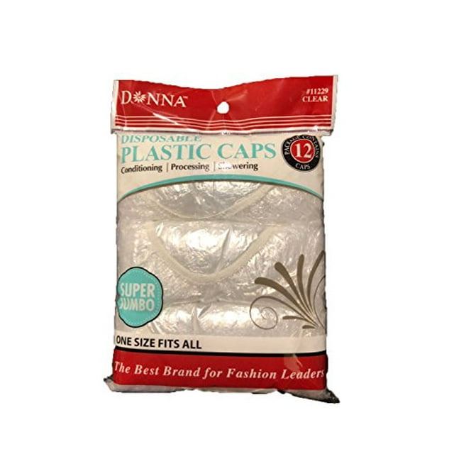 Donna Collection Disposable Plastic Cap, Super Jumbo, 12 Ea - Walmart.com