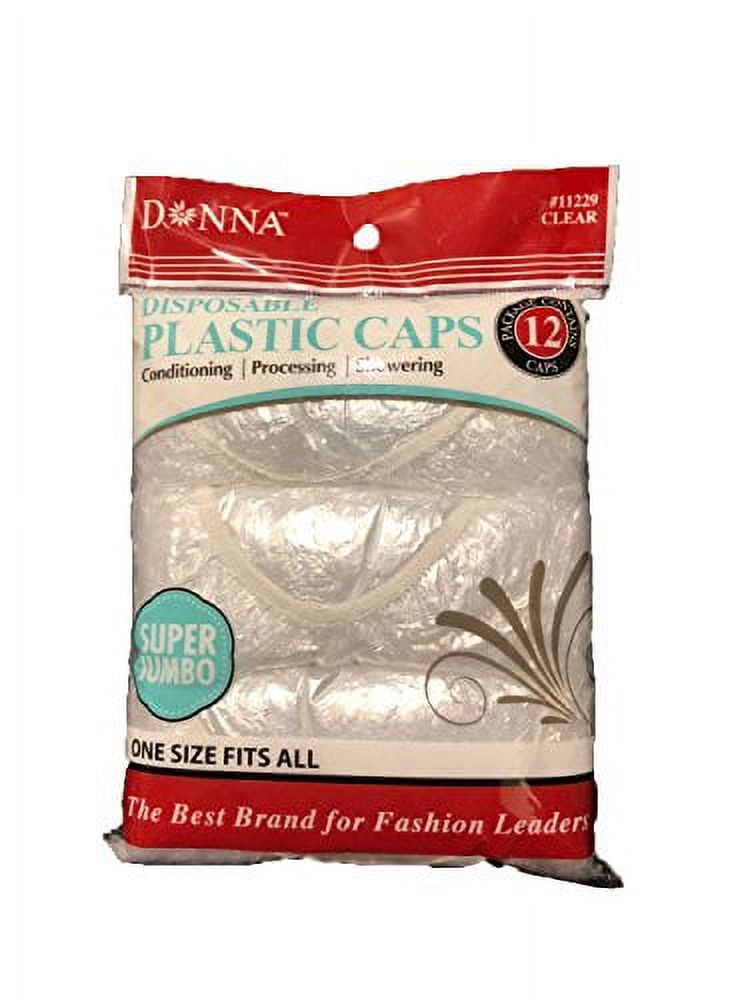 Donna Collection Disposable Plastic Cap, Super Jumbo, 12 Ea - Walmart.com