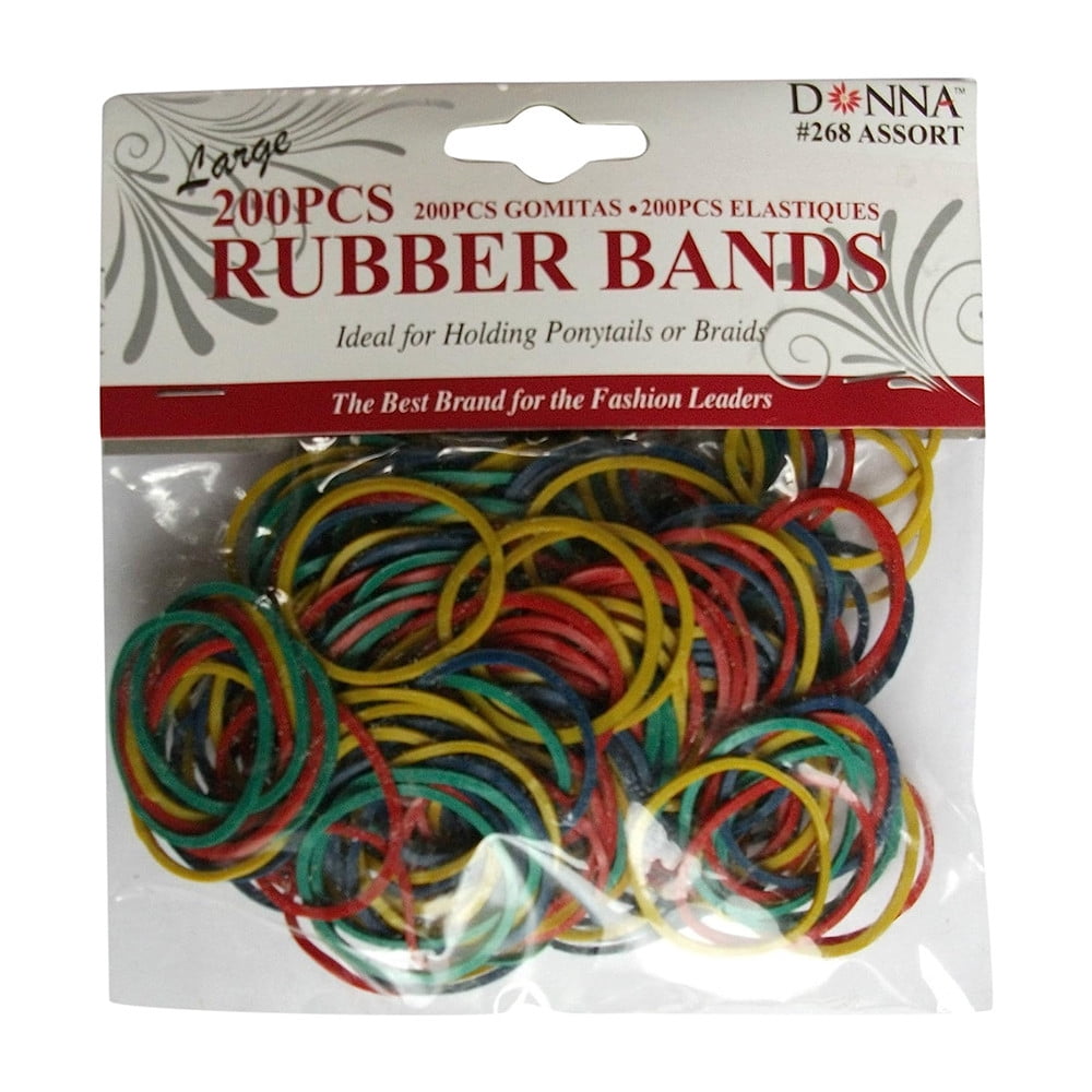 Donna Collection Elastic Bands Assorted colours, 200 Ea - Walmart.com