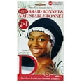 Donna Collection Premium 2 in 1 Satin Braid Bonnet & Adjustable Bonnet ...