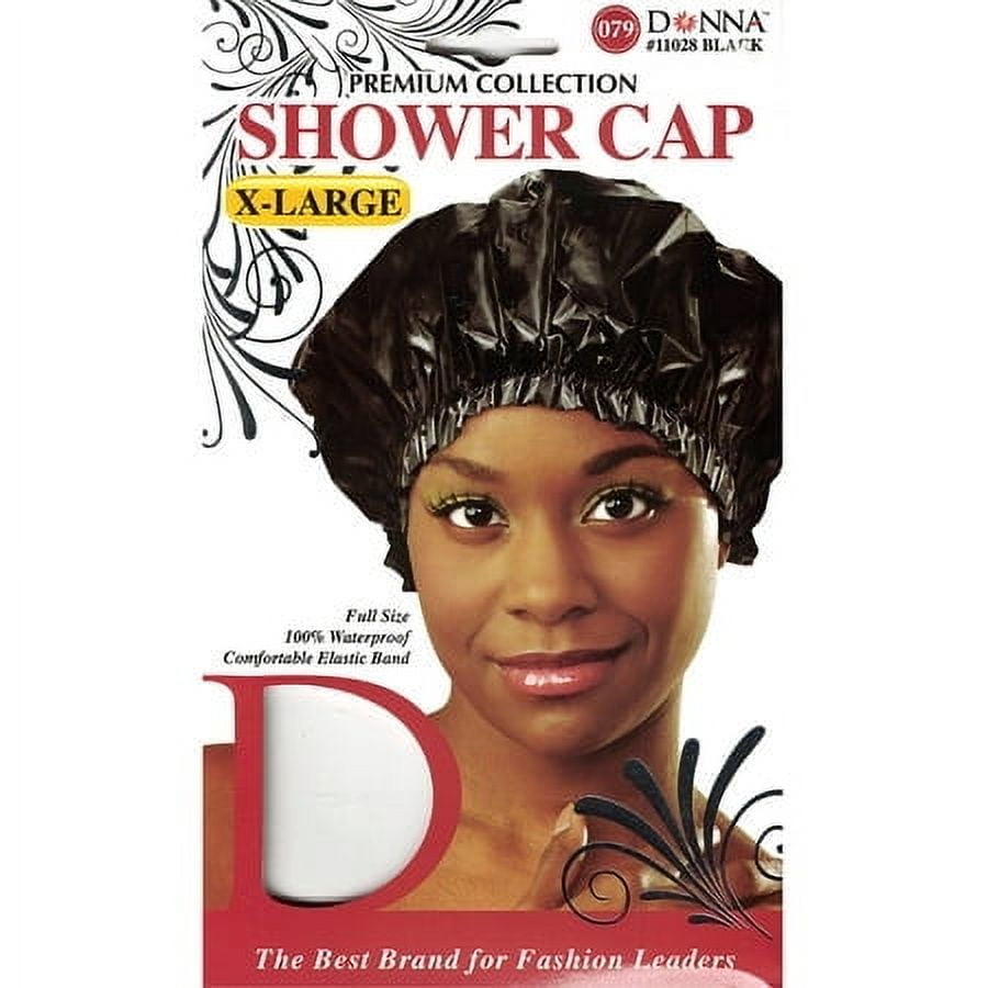 Donna Collection XL Shower Cap Black #11028 - Walmart.com