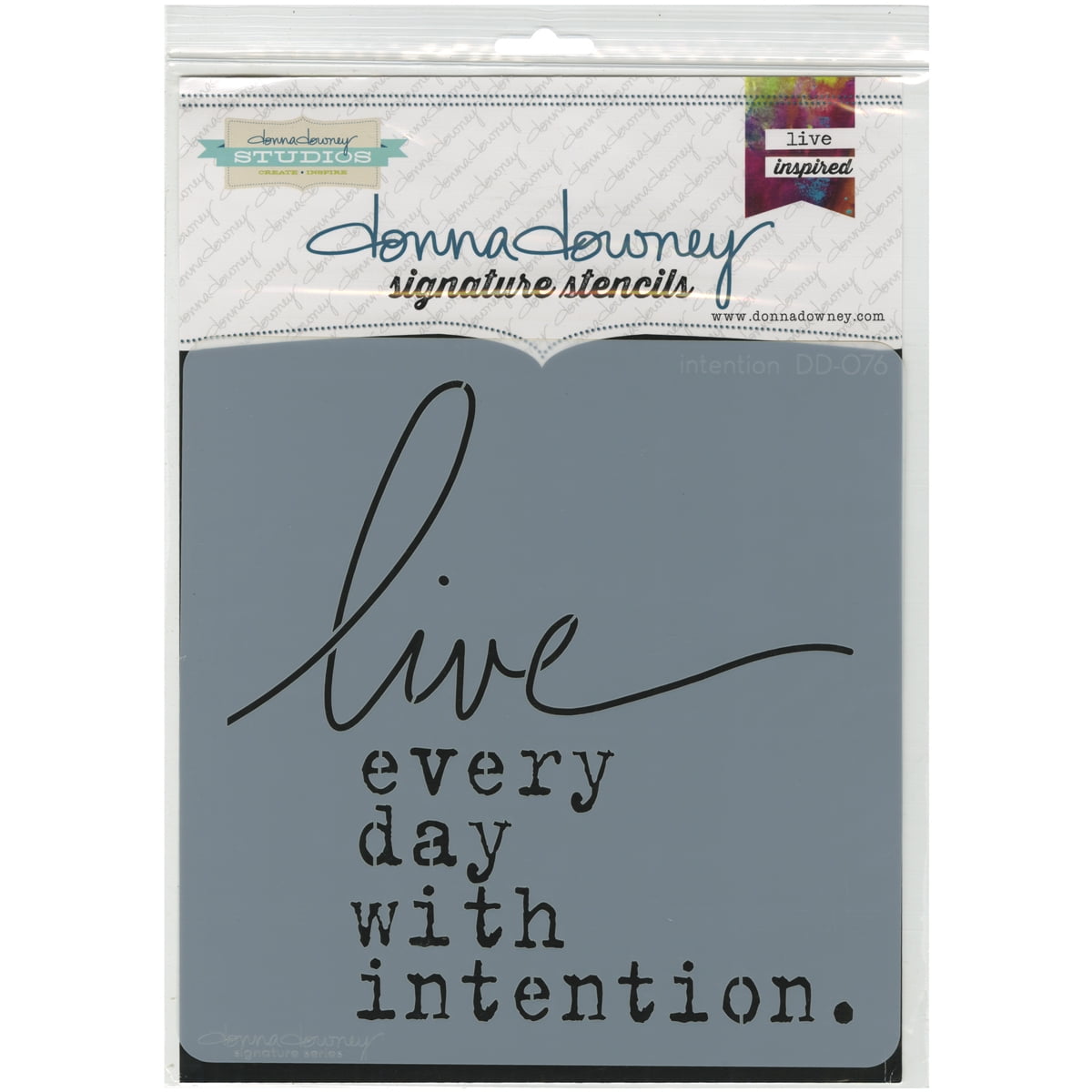 Donna Downey Signature Stencils 8.5X8.5-Intention - Walmart.com