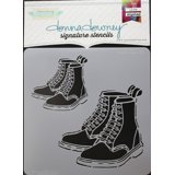 Donna Downey Signature Stencils 8.5"X8.5"-Boots - Walmart.com