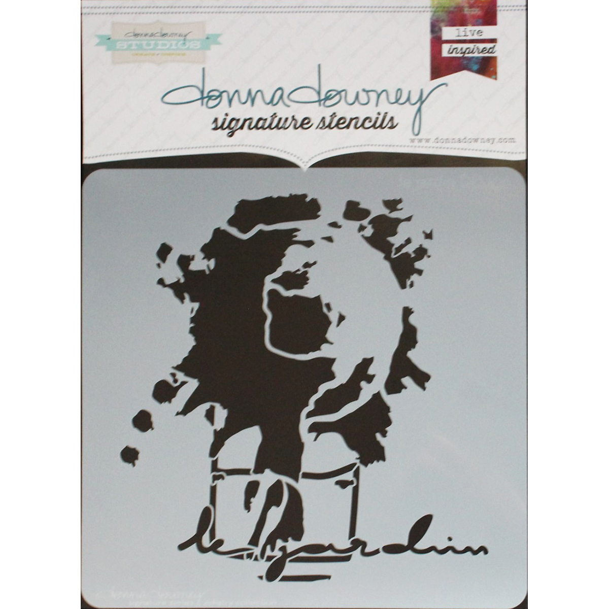 Donna Downey Signature Stencils 8.5"X8.5"-Le Jardin, Pk 2, Donna Downey ...