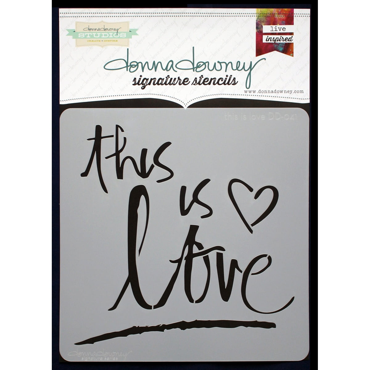 Donna Downey Signature Stencils 8 5x8 5 This Is Love Pk 2
