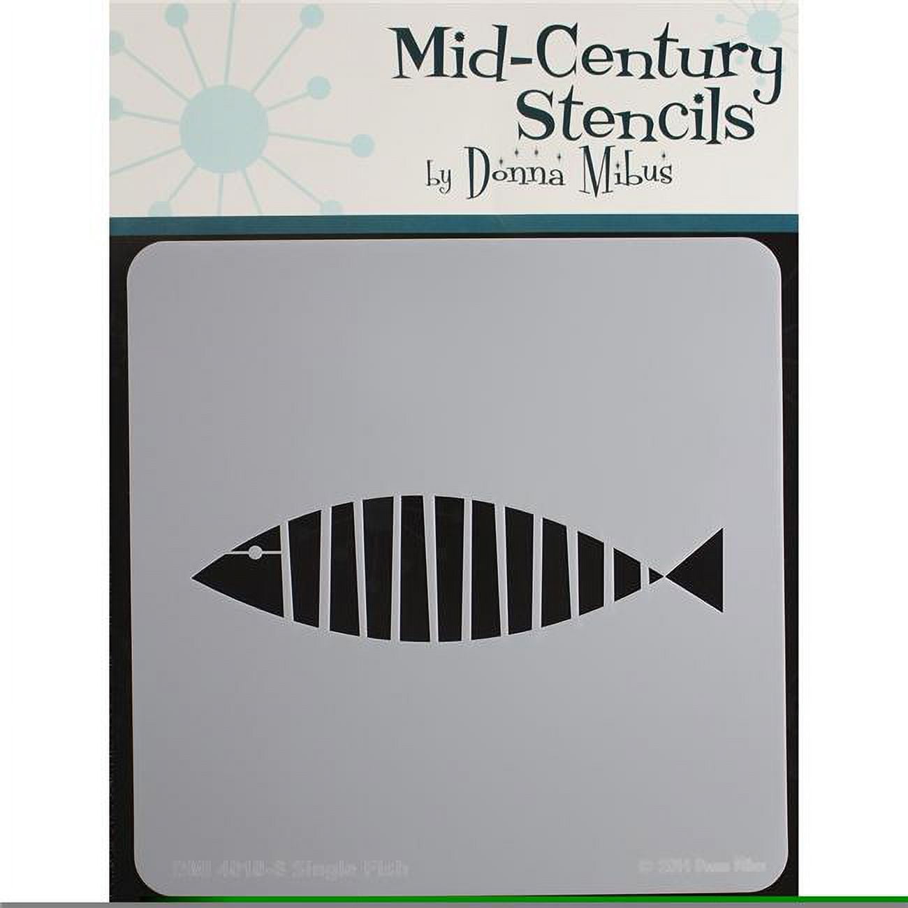 Donna Downey Stencils DM-ST-4010 8 x 8 in. Mibus Mid-Century Stencils ...
